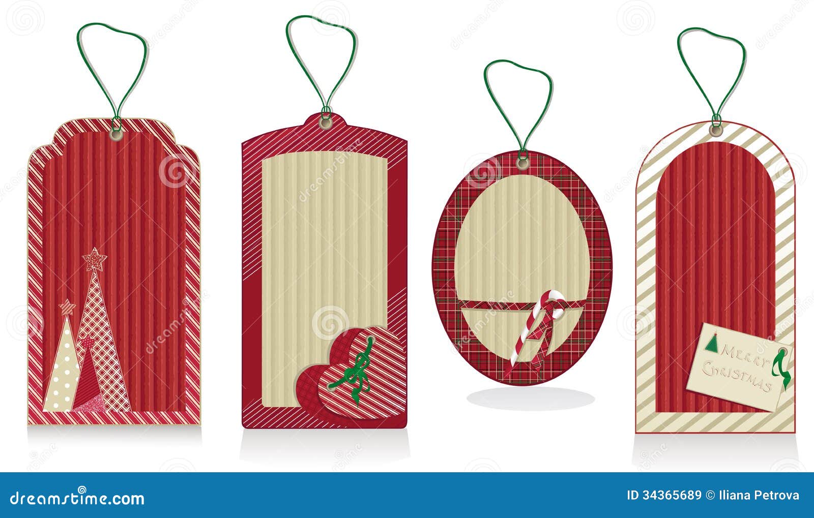 Christmas red labels stock vector. Illustration of greeting - 34365689