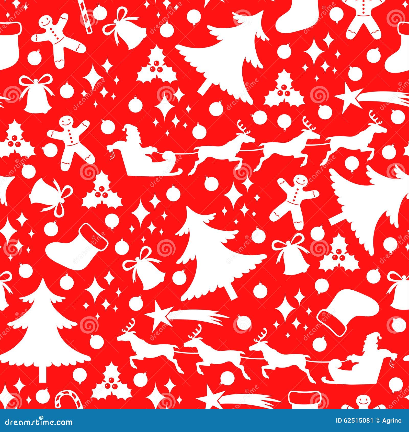 Christmas Red Pattern Seamless Stock Vector - Illustration of star ...