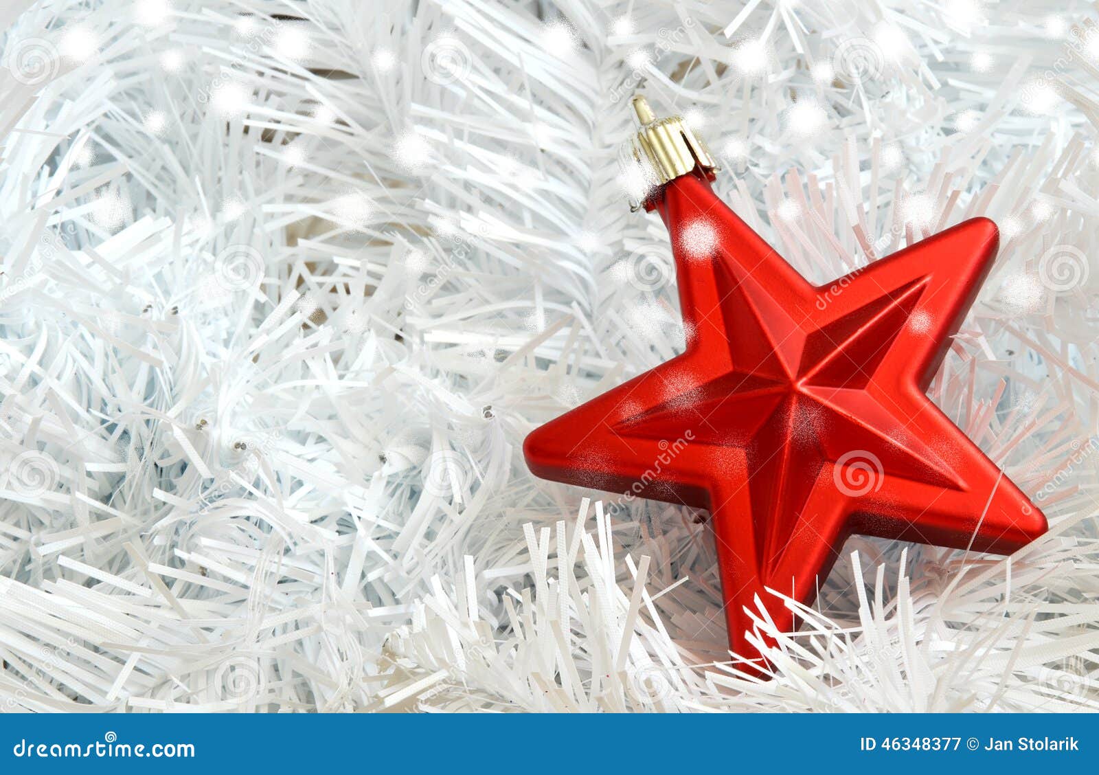 Christmas Red Star on White Needless Stock Image - Image of happy ...