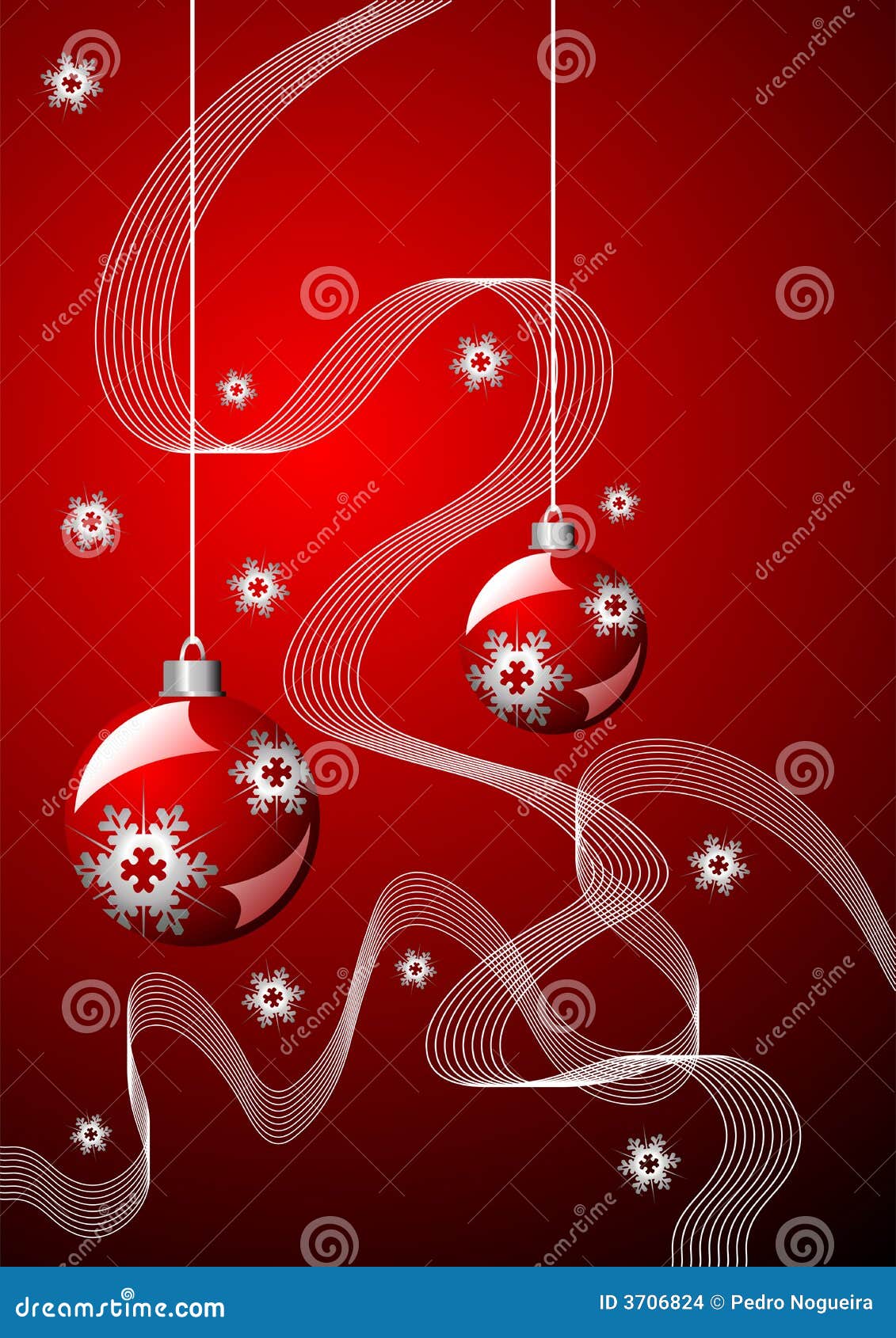 Christmas red theme stock vector. Illustration of snow - 3706824