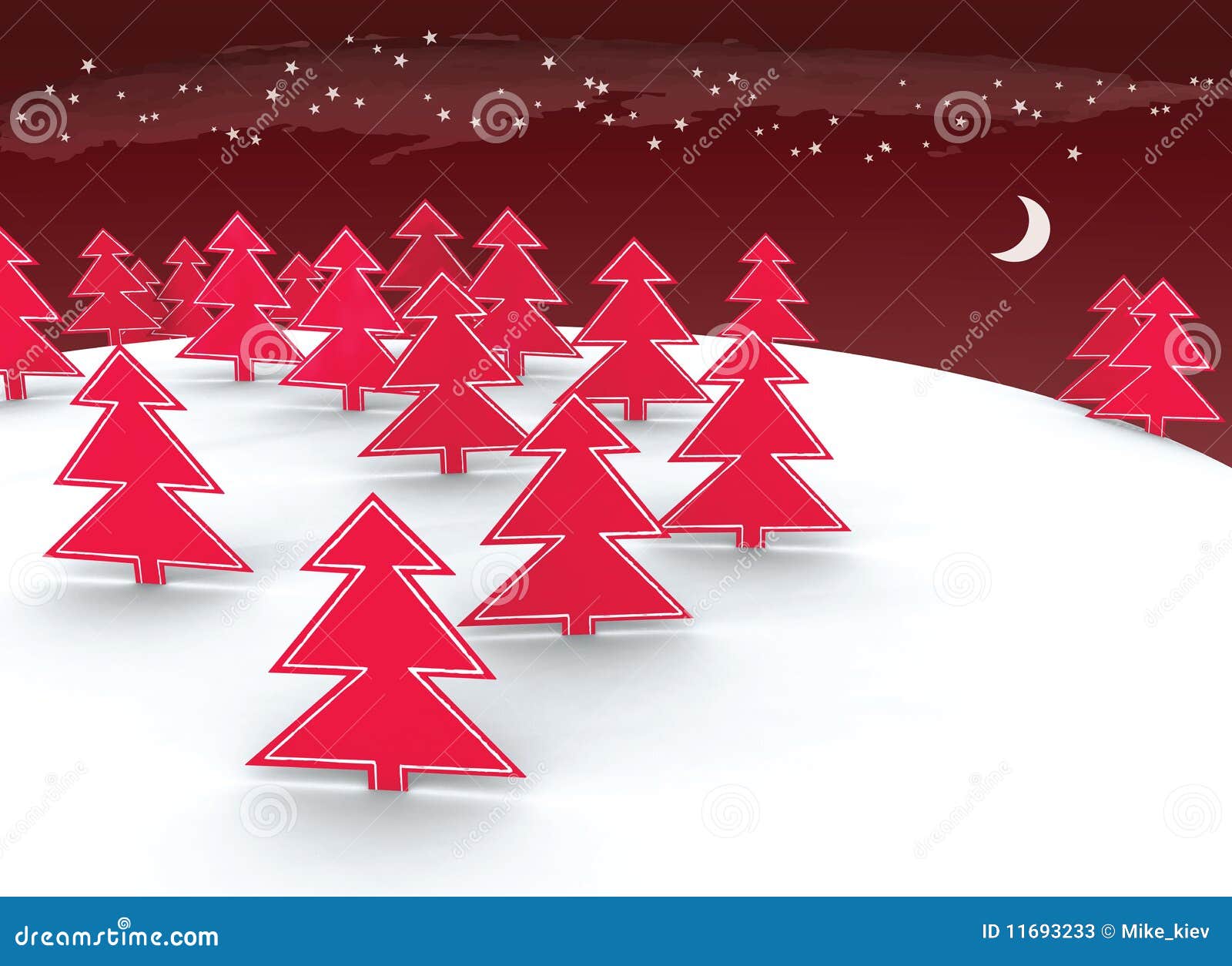 Christmas red tree design stock illustration. Illustration of ...