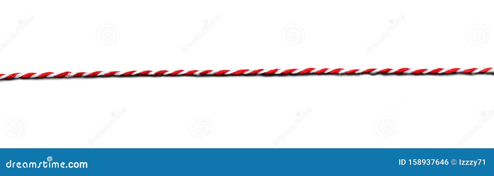 Christmas Red and White String Isolated on White Stock Photo - Image of ...