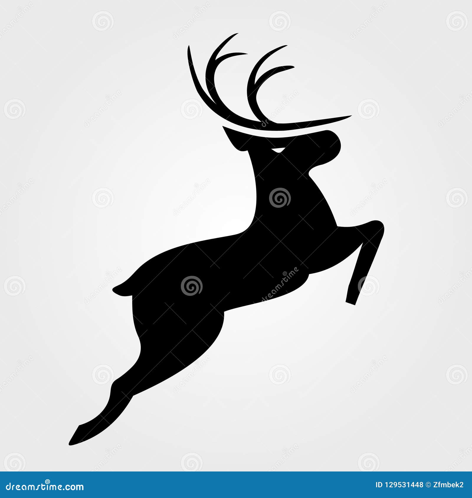 Christmas reindeer icon. stock vector. Illustration of christmas ...