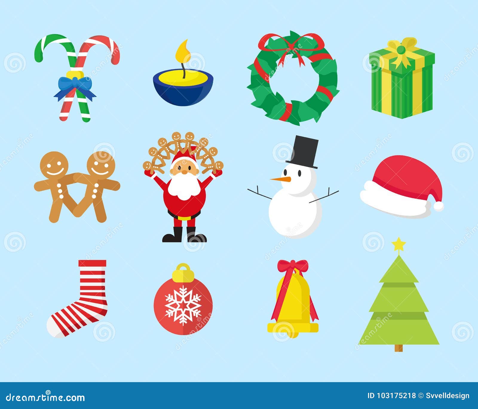 Cute Christmas Vector Graphic Pack Stock Vector - Illustration of ...