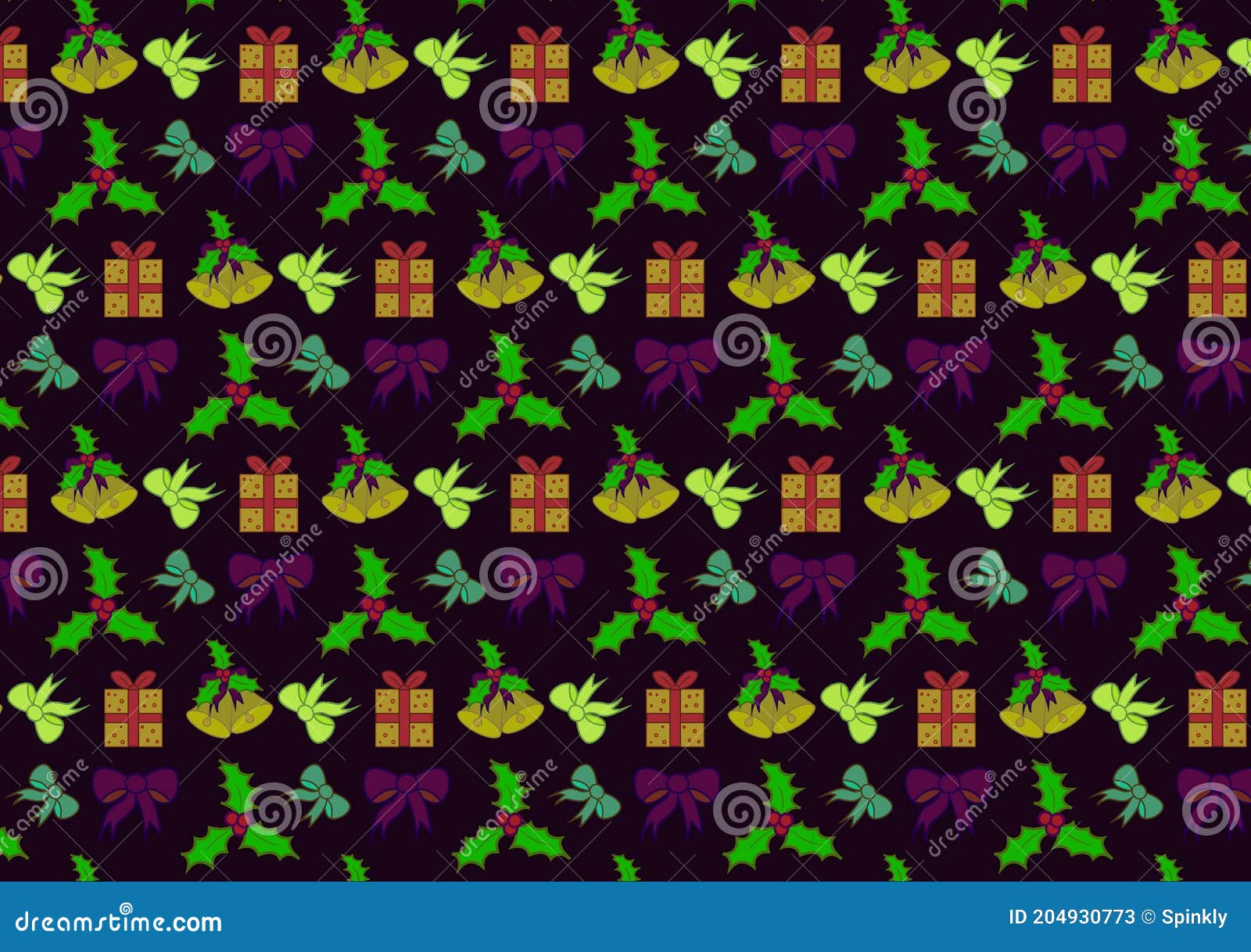 Christmas Repeat Pattern Background for Use As Wallpaper Stock ...