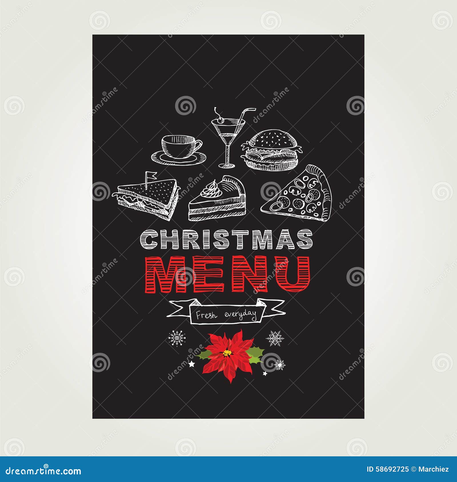 Christmas Restaurant Menu Design Stock Photo | CartoonDealer.com #59842536