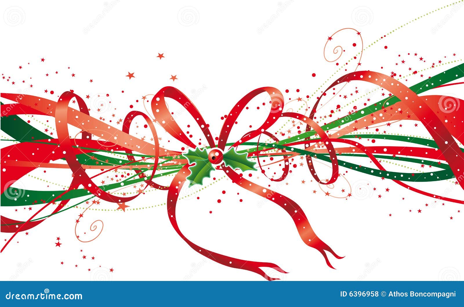 Christmas ribbon stock vector. Illustration of holiday - 6396958