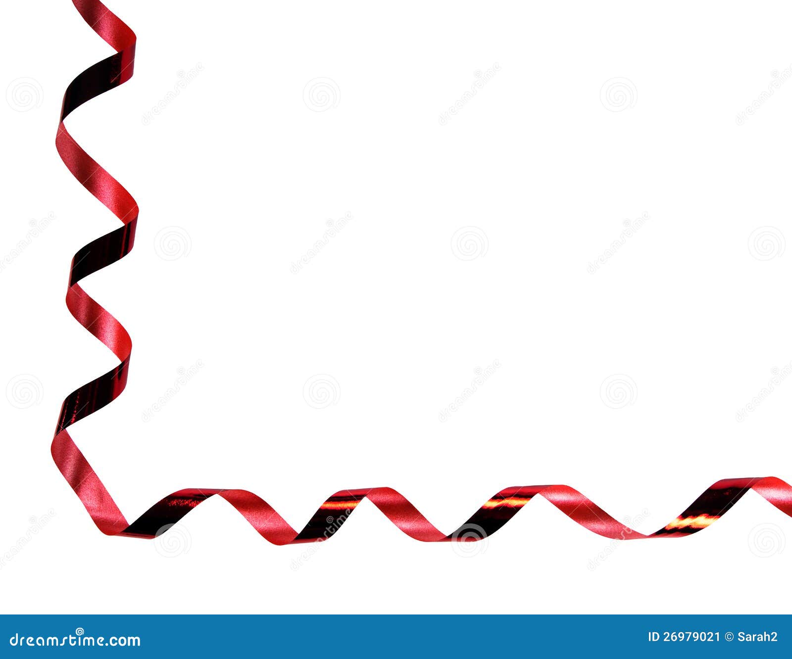 Christmas Ribbon Frame Isolated Over White Stock Image - Image of twist ...