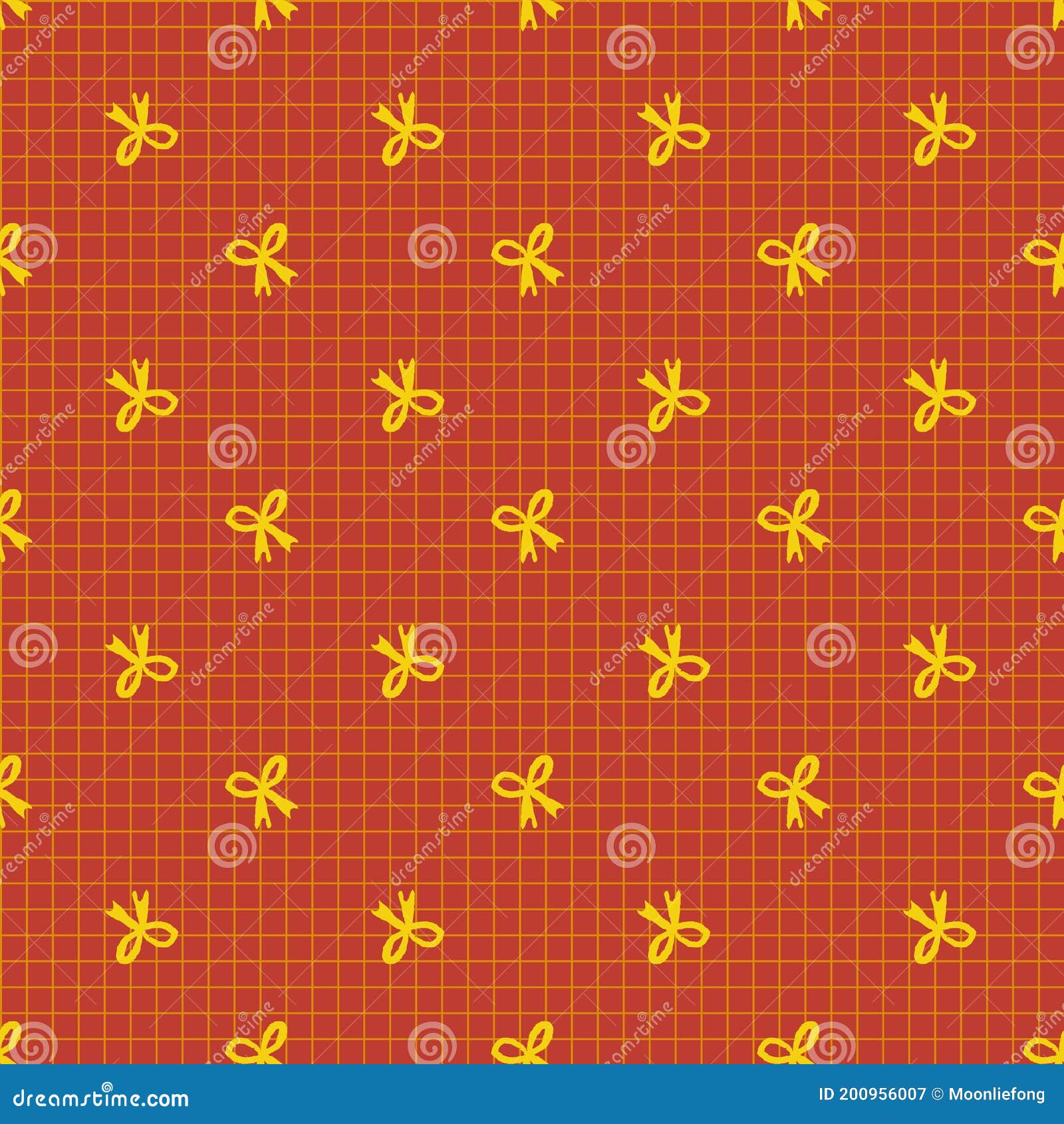 Christmas Ribbon Seamless Pattern Stock Vector - Illustration of gold ...