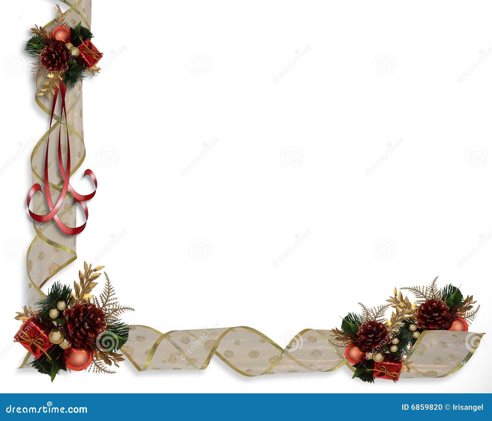 Christmas Ribbons border stock illustration. Illustration of ...