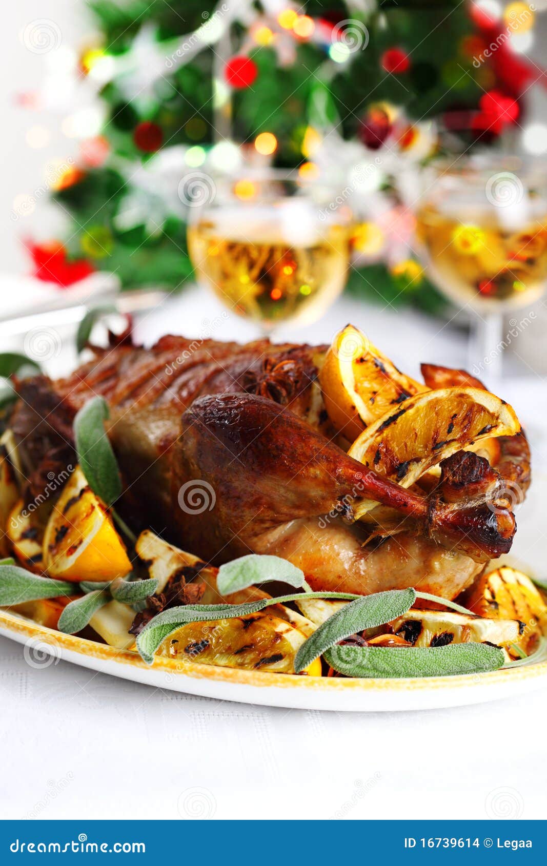 Christmas roast duck stock photo. Image of ginger, traditional - 16739614