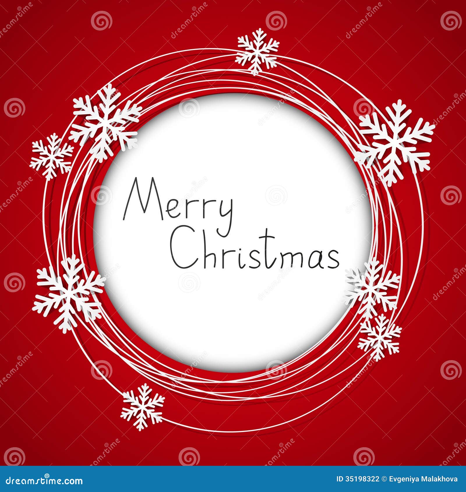 Christmas round frame stock vector. Illustration of ornament - 35198322