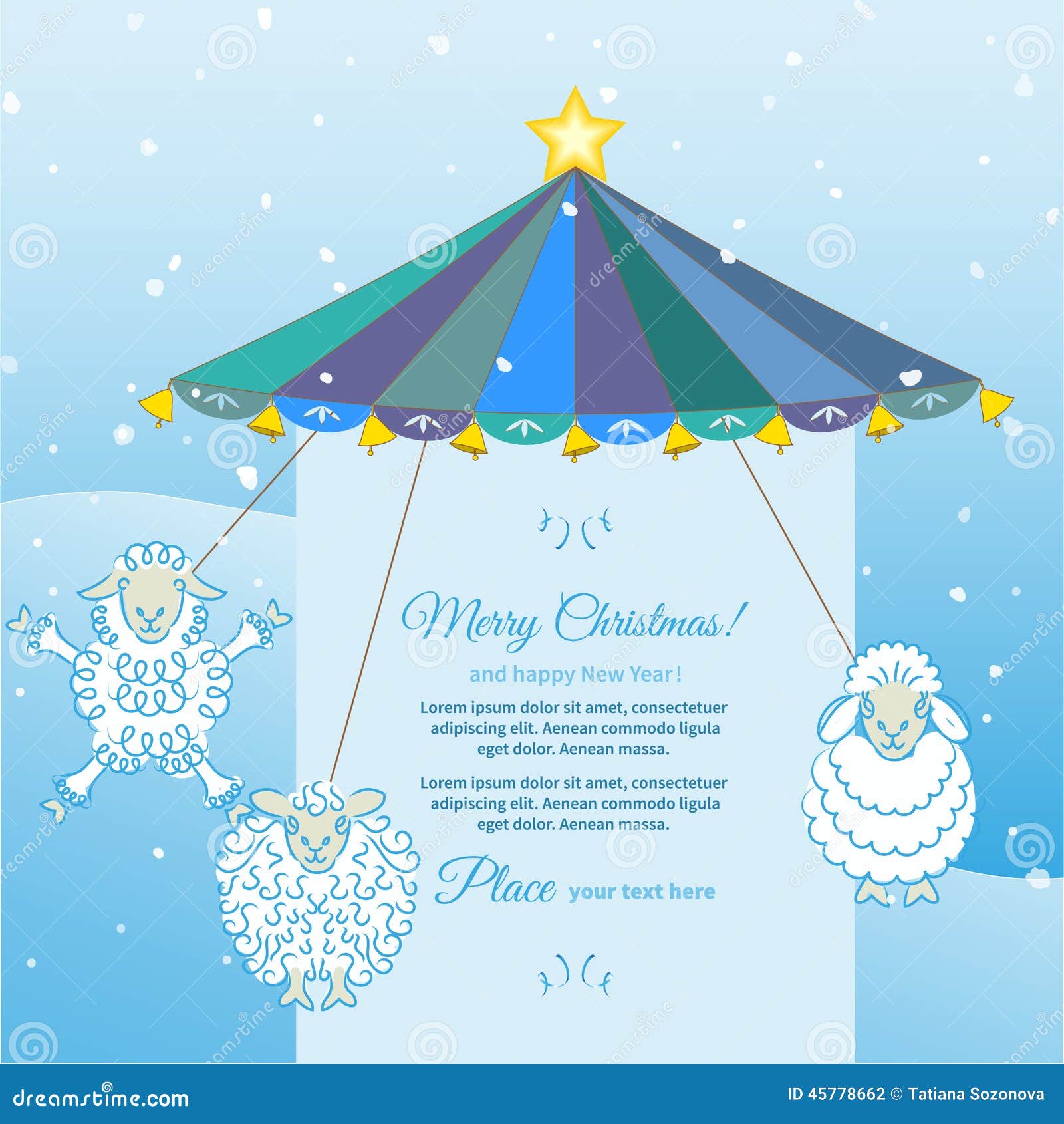 Christmas roundabout stock illustration. Illustration of design - 45778662