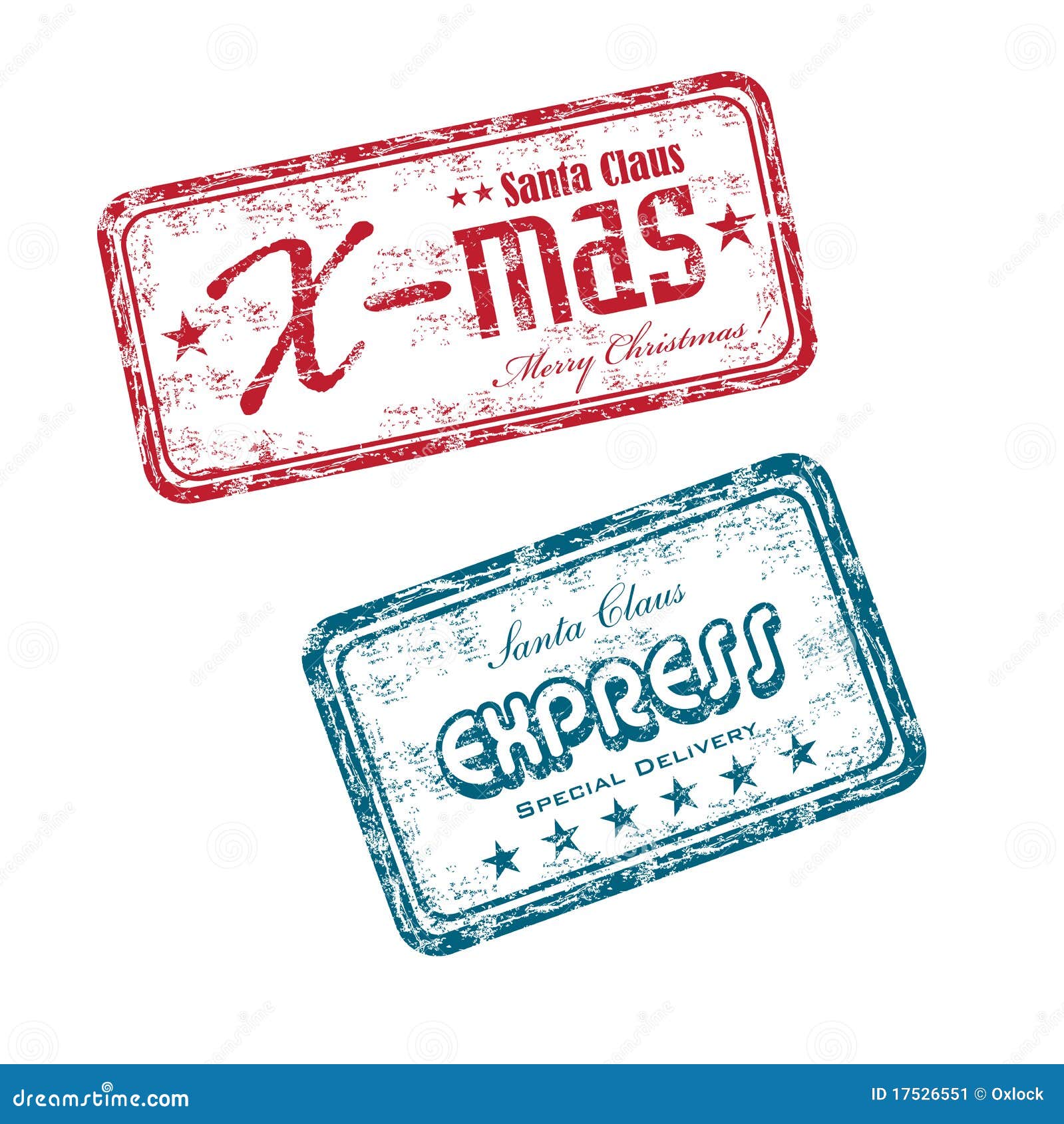 Christmas rubber stamps stock vector. Illustration of postal - 17526551