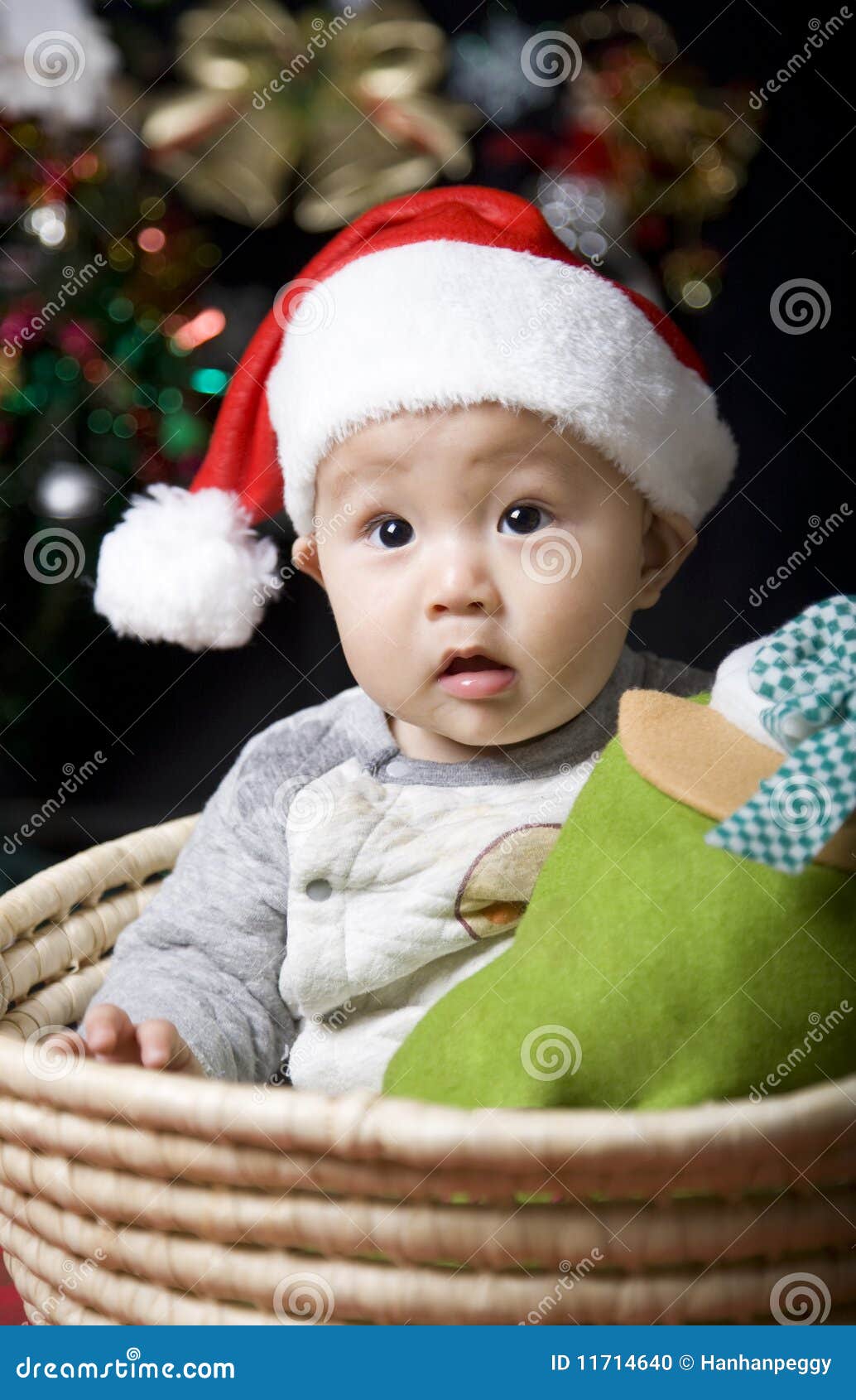 Christmas santa baby stock photo. Image of funny, chinese - 11714640