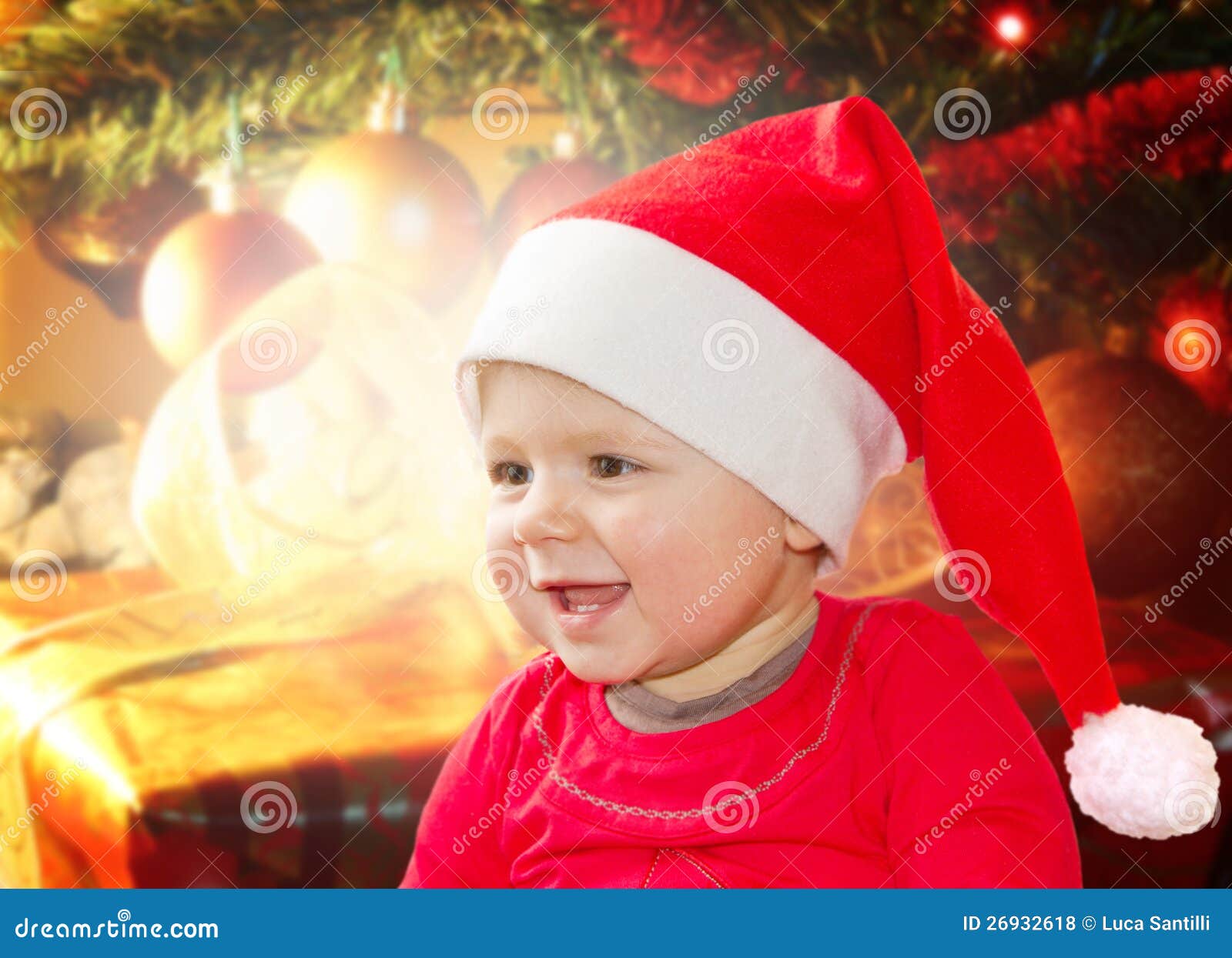 Christmas Santa Baby stock photo. Image of amaze, portrait - 26932618