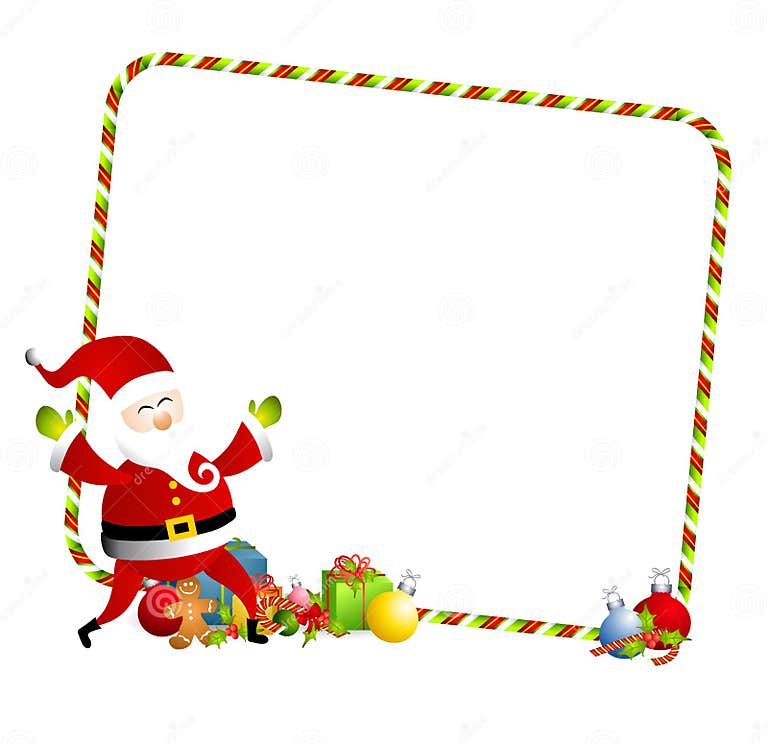 Christmas Santa Border 3 stock illustration. Illustration of festive ...