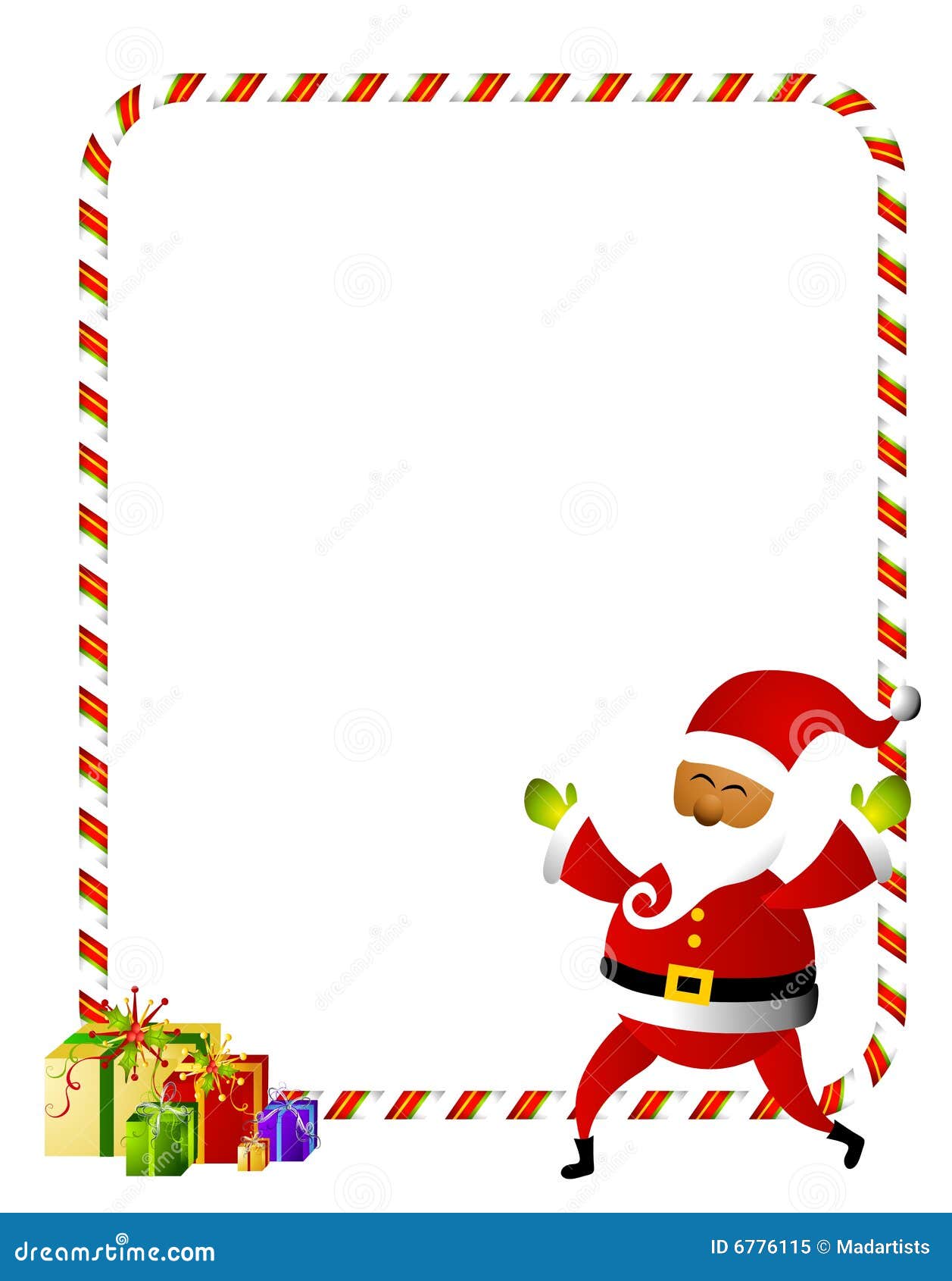 Christmas Santa Border stock illustration. Illustration of cartoonish ...