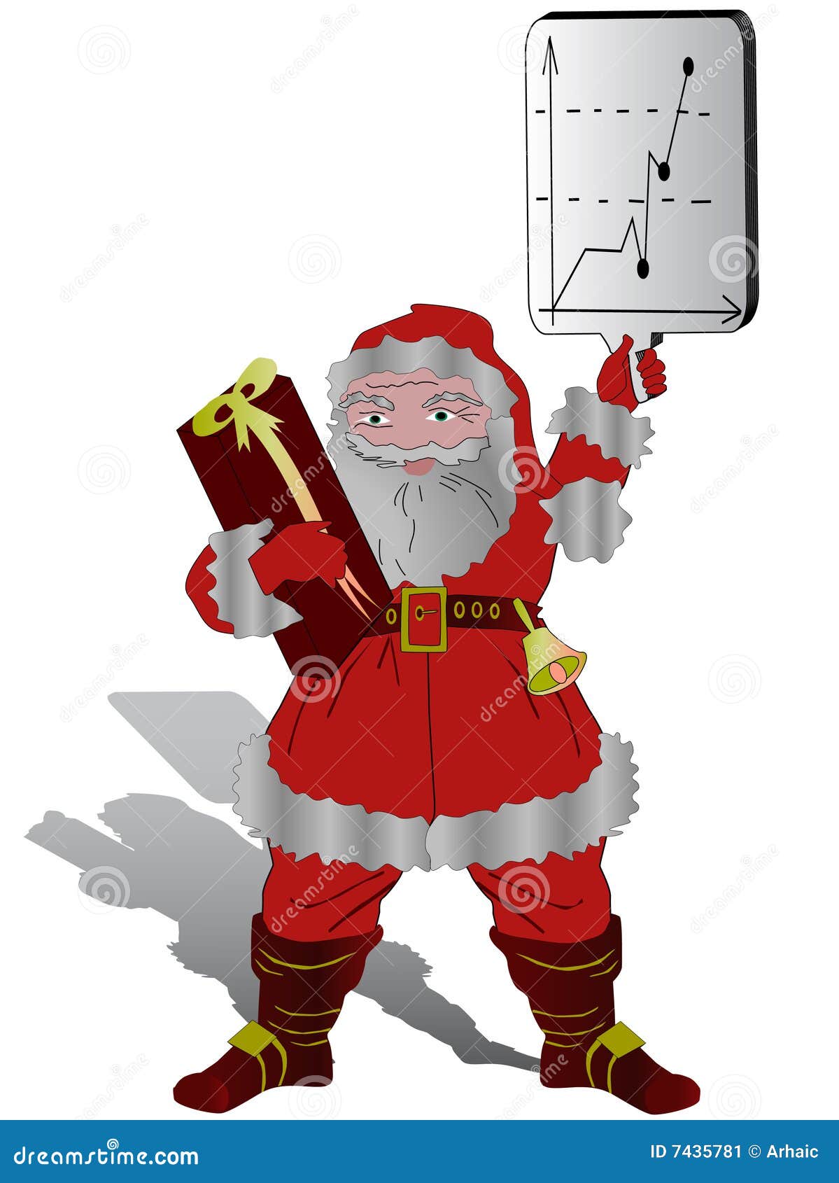 Christmas Santa and Business Stock Vector - Illustration of people ...