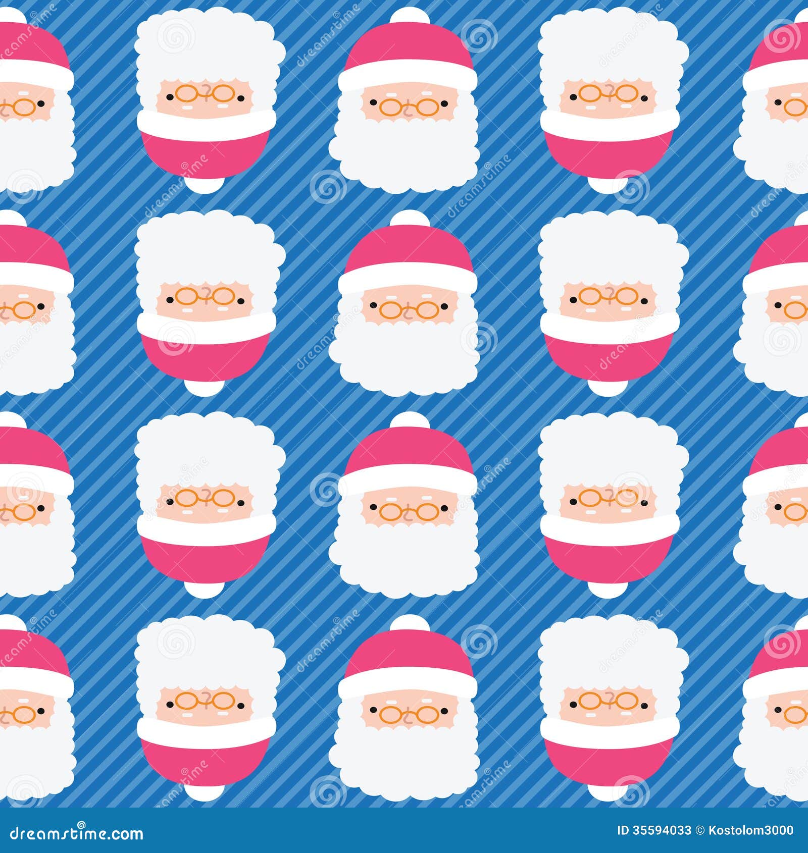 Christmas Santa Claus Seamless Pattern Background Stock Vector ...