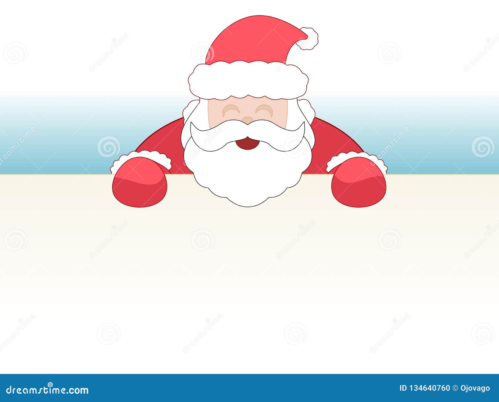 Christmas Santa Frame with Blank Space for Your Contents Stock Vector ...