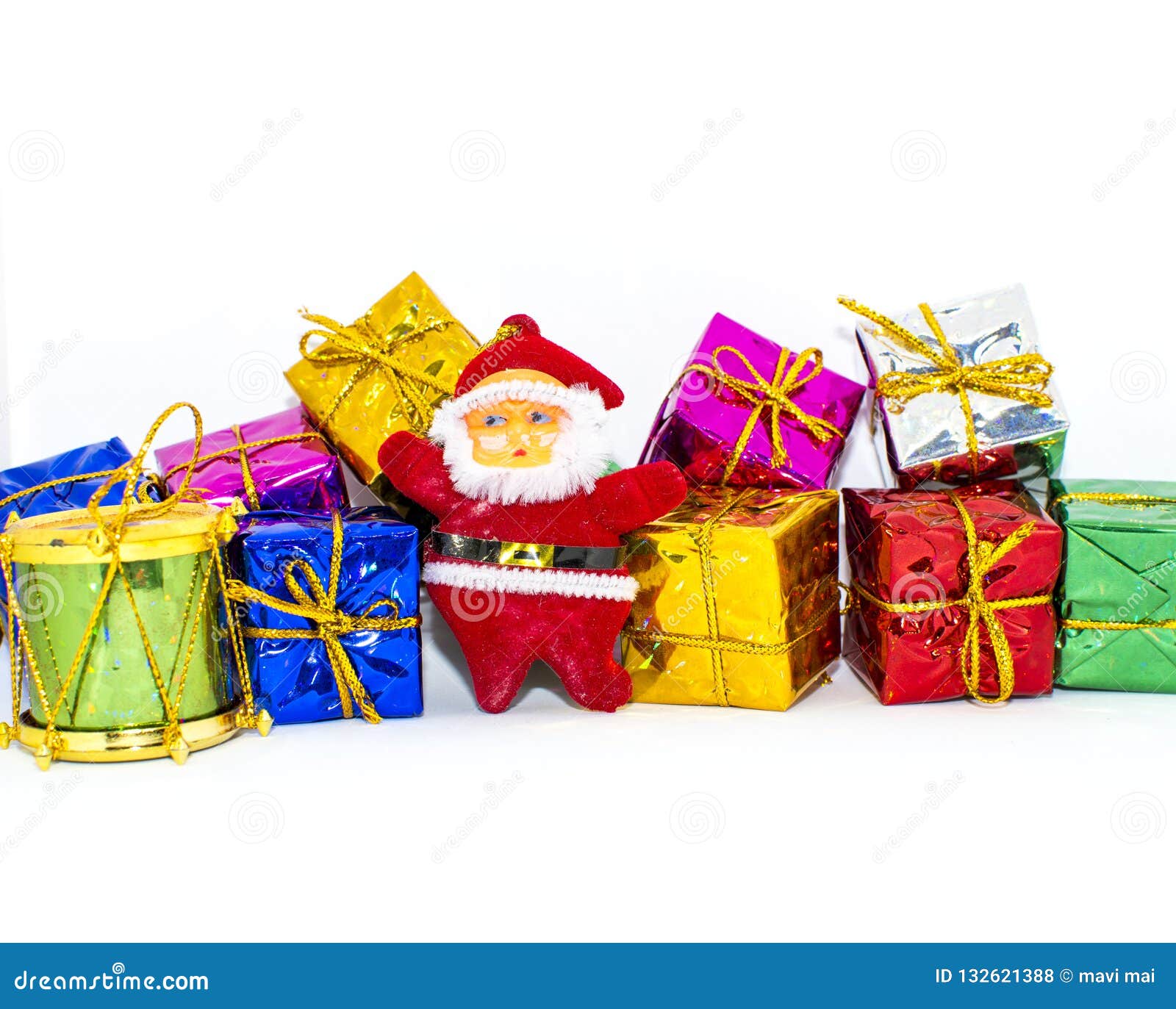 Christmas Santa. Isolated Over White Background Stock Photo - Image of ...