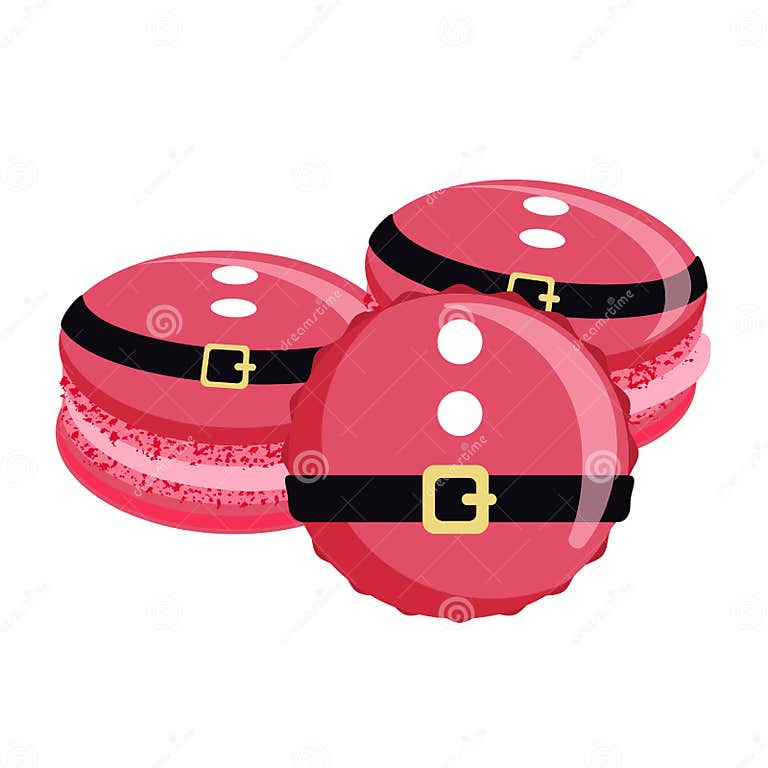 Christmas santa macaroon stock illustration. Illustration of delicious ...
