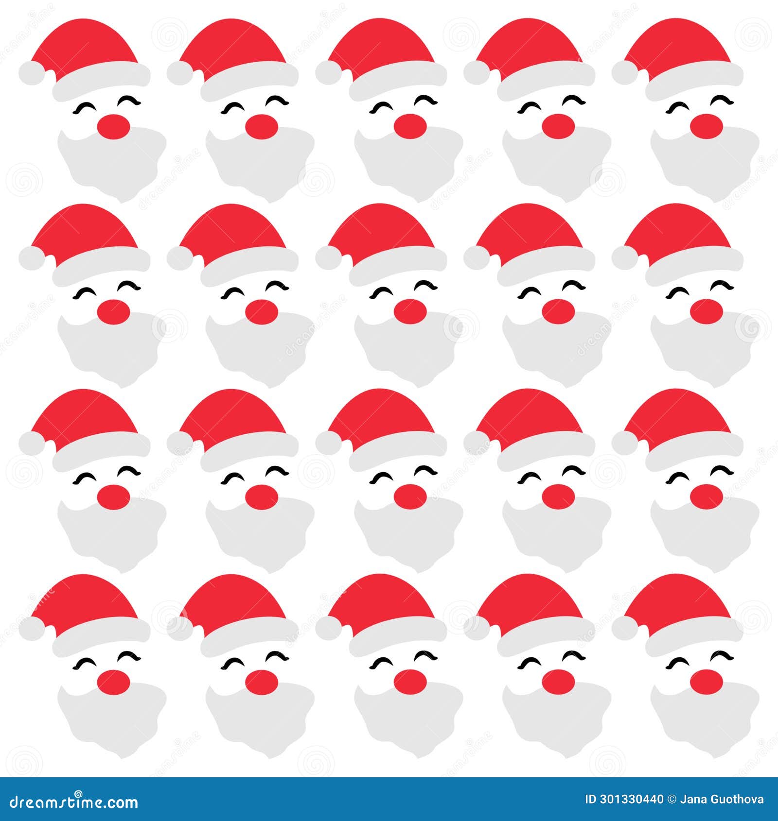 Christmas Santa with Red Hats Pattern Texture Background Stock ...