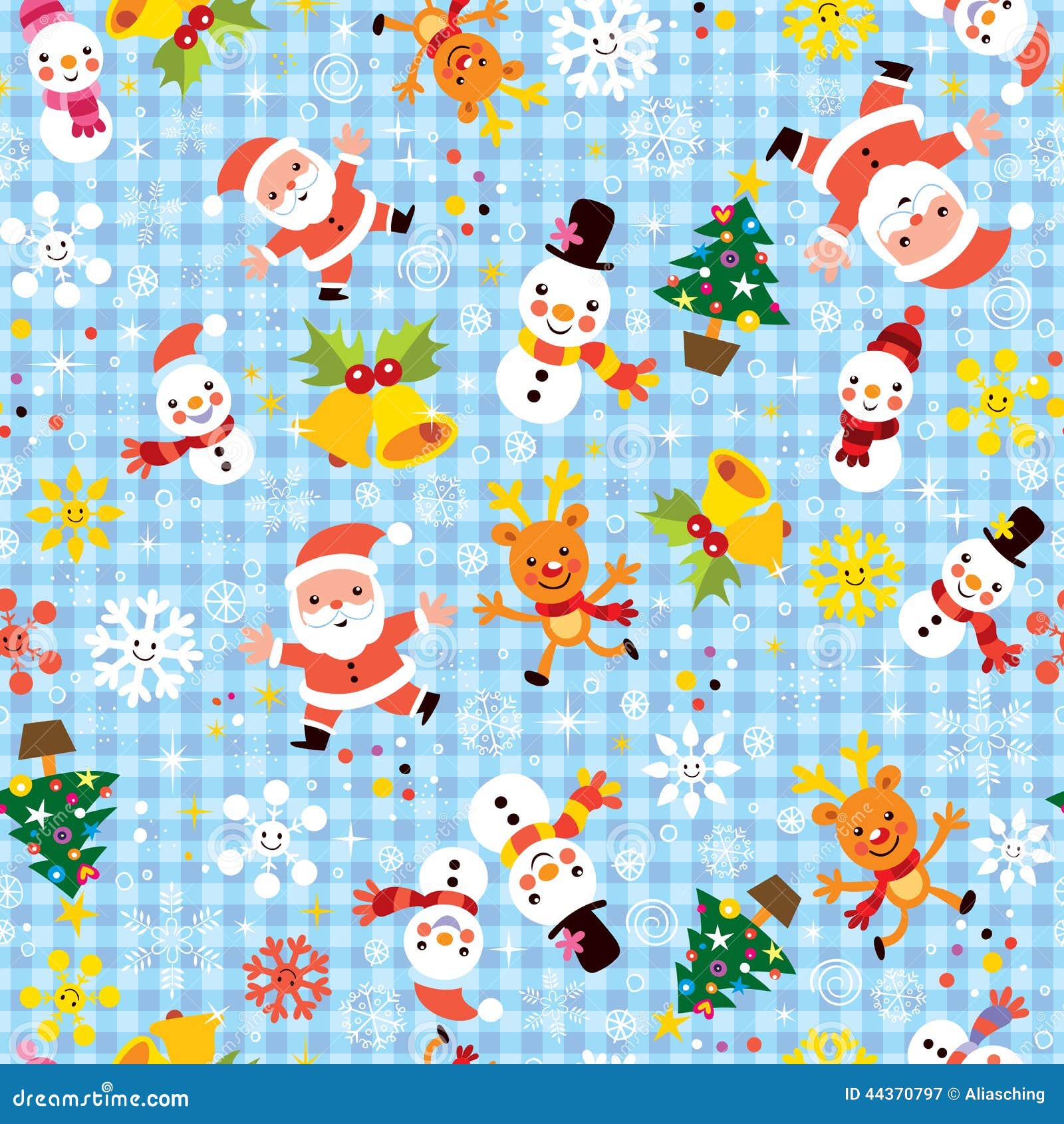 Christmas Santa Snowflakes Winter Seamless Pattern Stock Vector ...