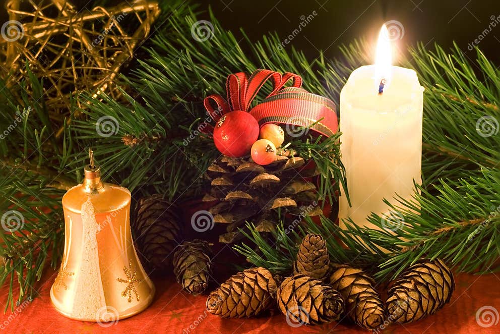 Christmas scene stock photo. Image of holiday, bell, evening - 3357940