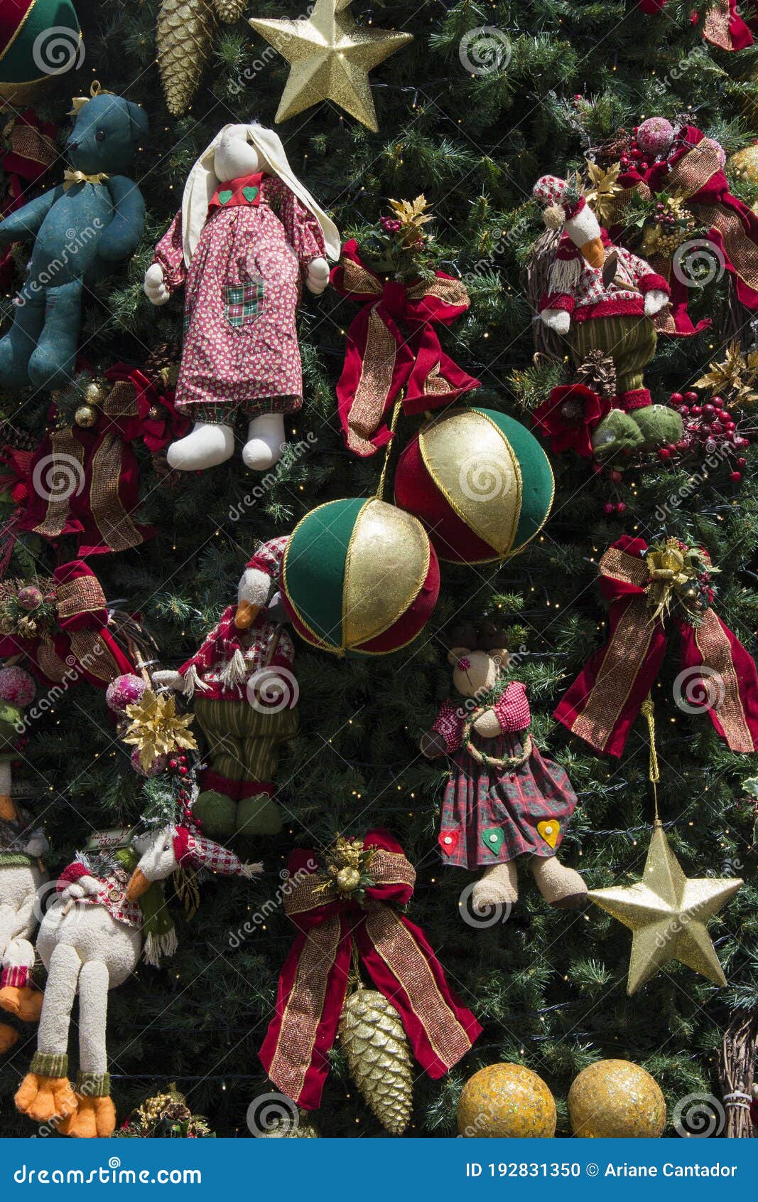 Christmas Scene with Gifts and Tree Objects. Christmas Decoration Stock ...