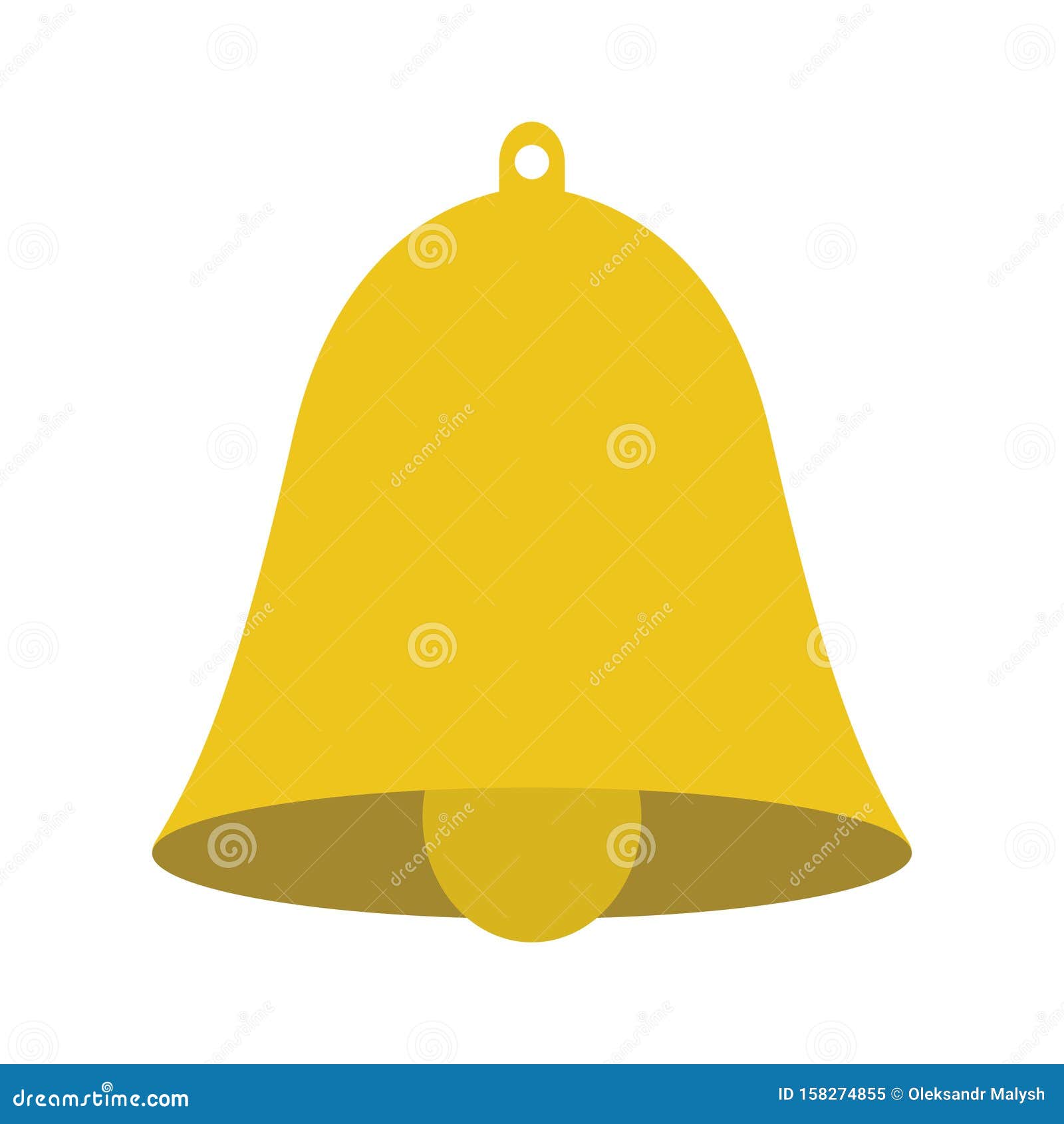 Bell Symbol On Background Design. Gong Sign With Simple Background ...