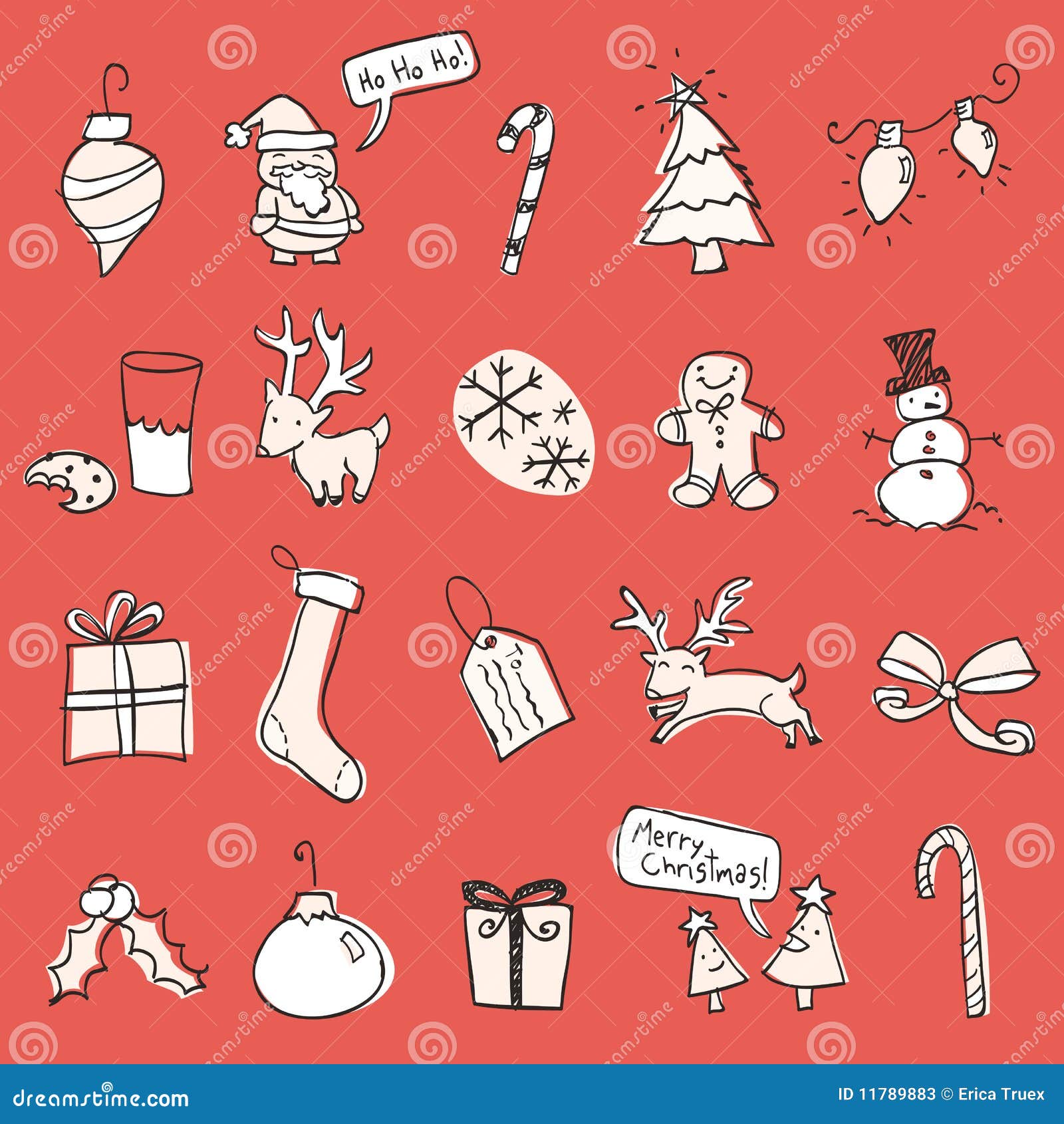 Christmas Scribbles stock vector. Illustration of bubble - 11789883