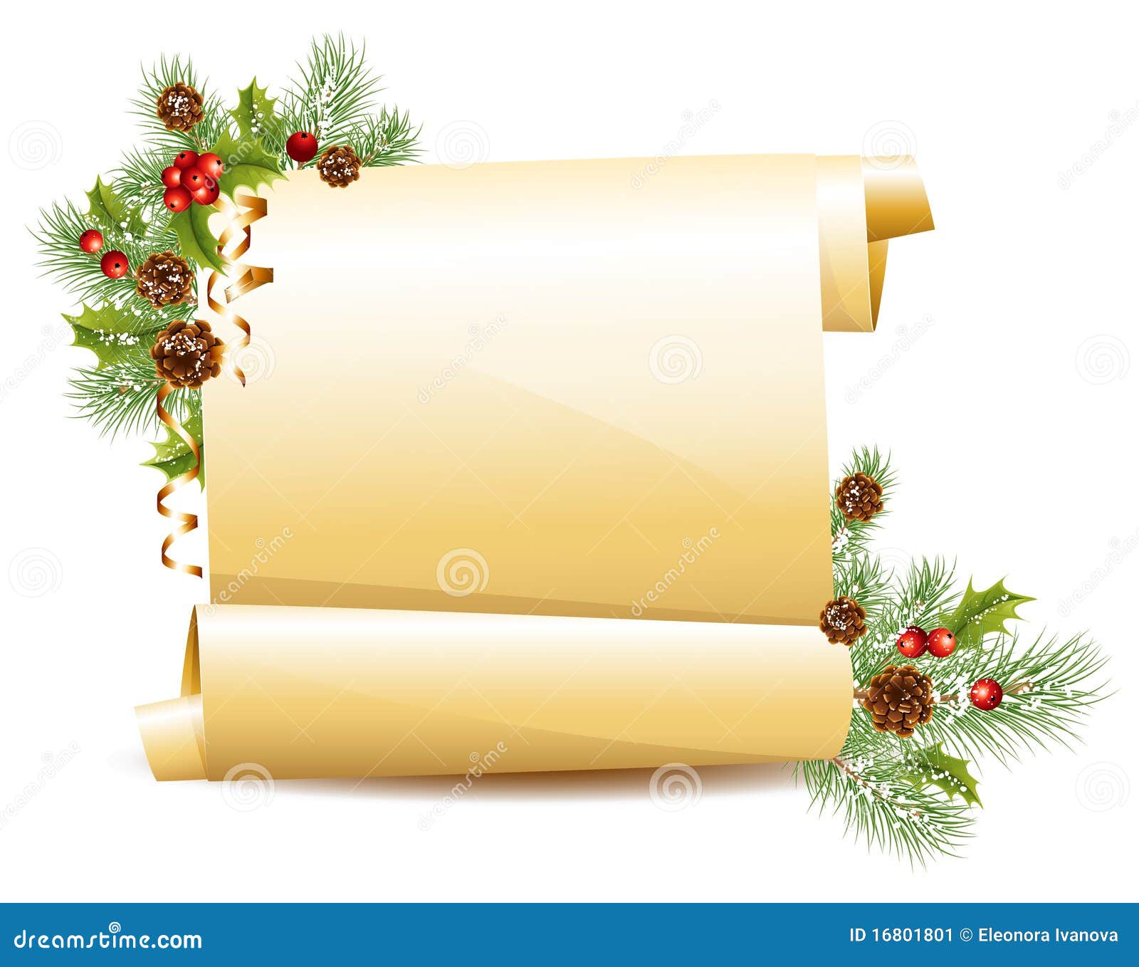 Christmas Scroll Stock Image - Image: 16801801