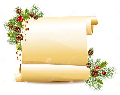 Christmas scroll stock vector. Illustration of parchment - 16801801