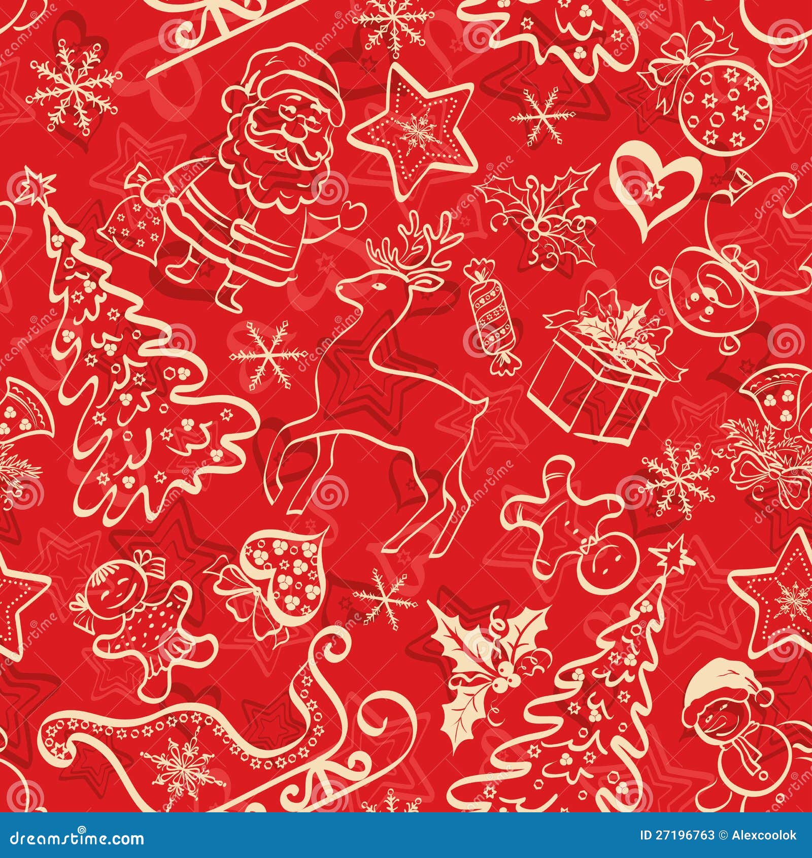 Christmas Seamless Background Stock Vector - Illustration of celebrate ...