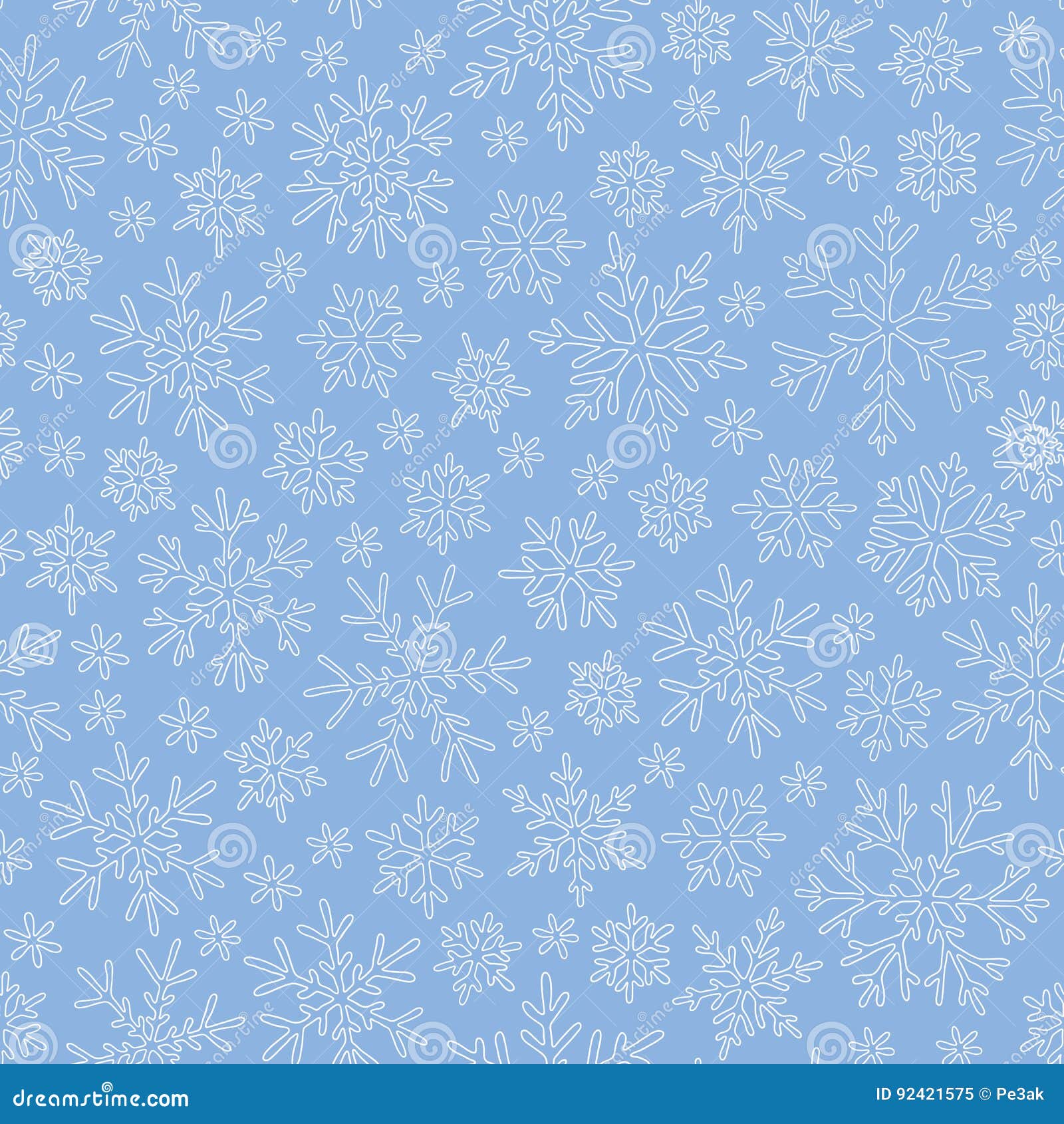 Christmas Seamless Doodle Pattern with Snowflakes Stock Vector ...