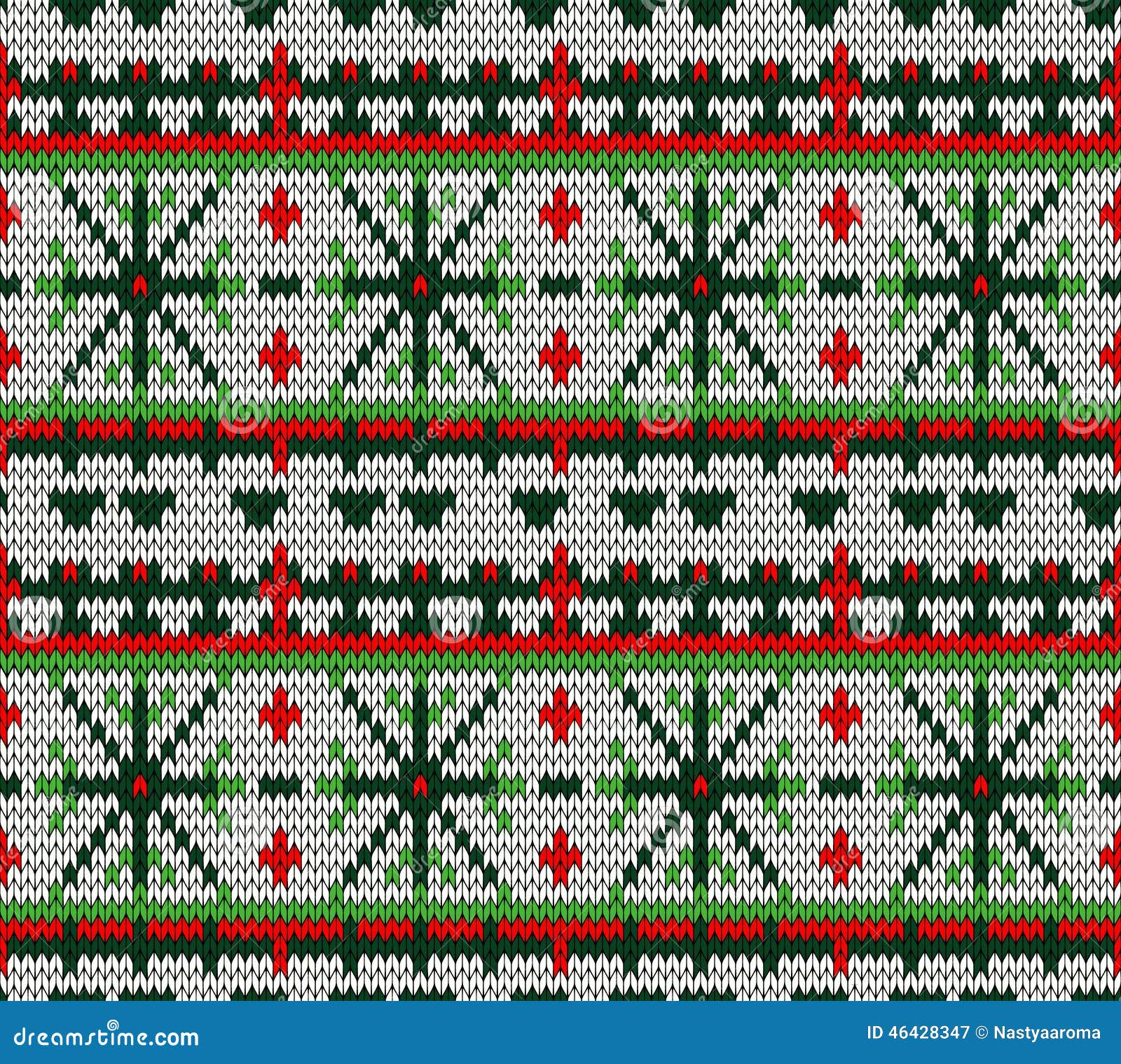 Christmas Seamless Knitted Background. Stock Vector - Illustration of ...