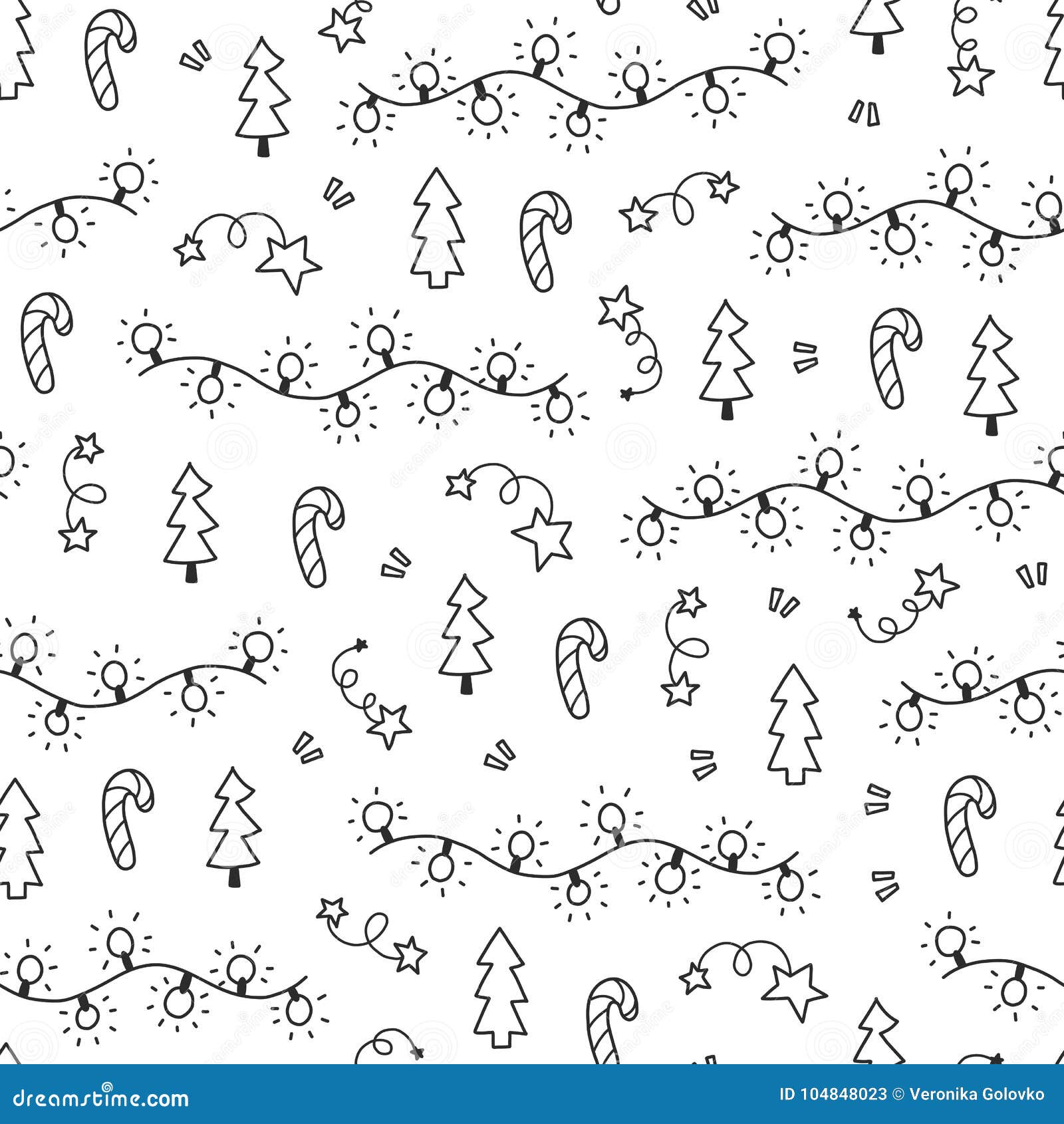 Christmas seamless pattern stock vector. Illustration of element ...