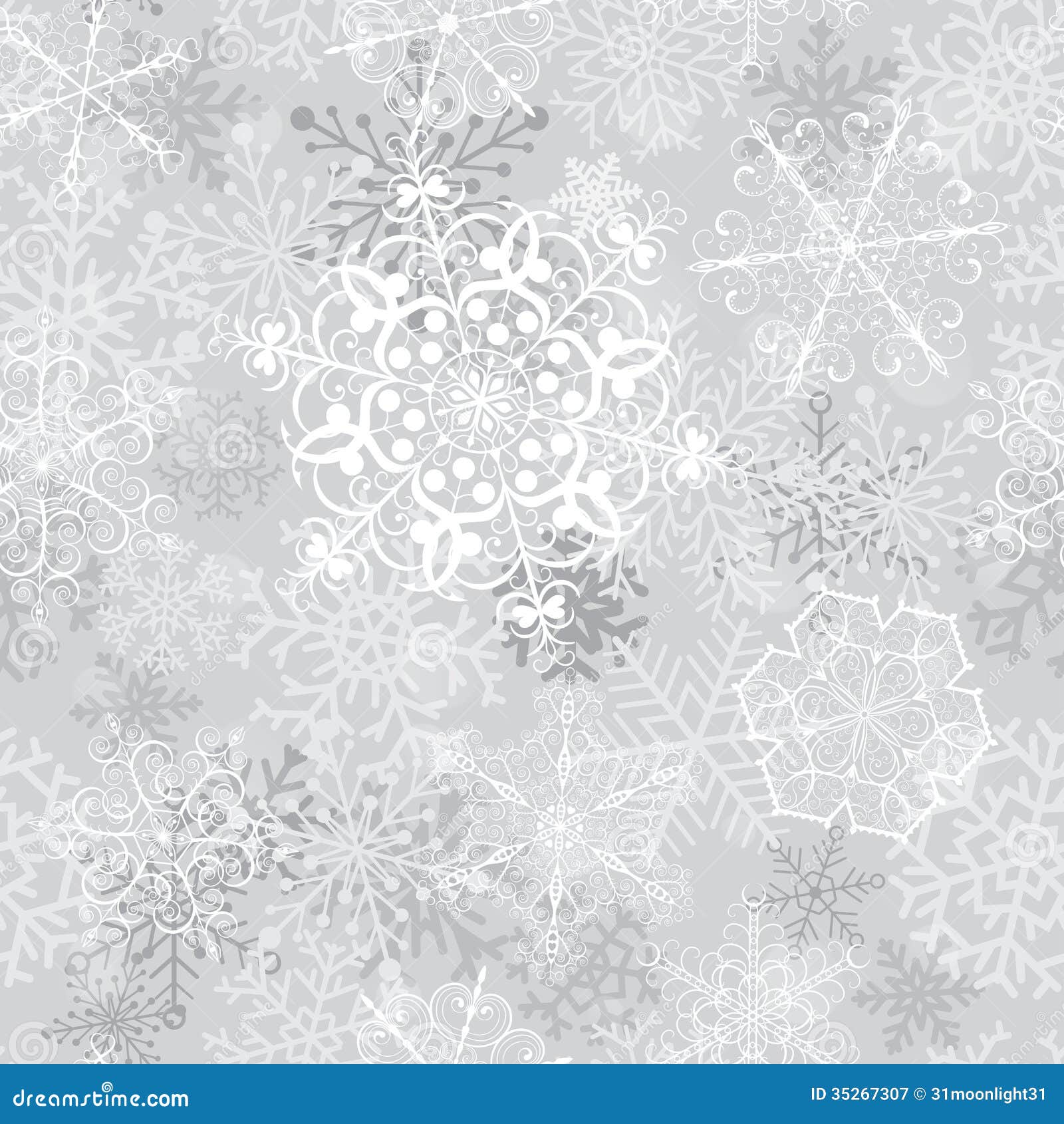 Christmas Seamless Pattern with Snowflakes Stock Vector - Illustration ...