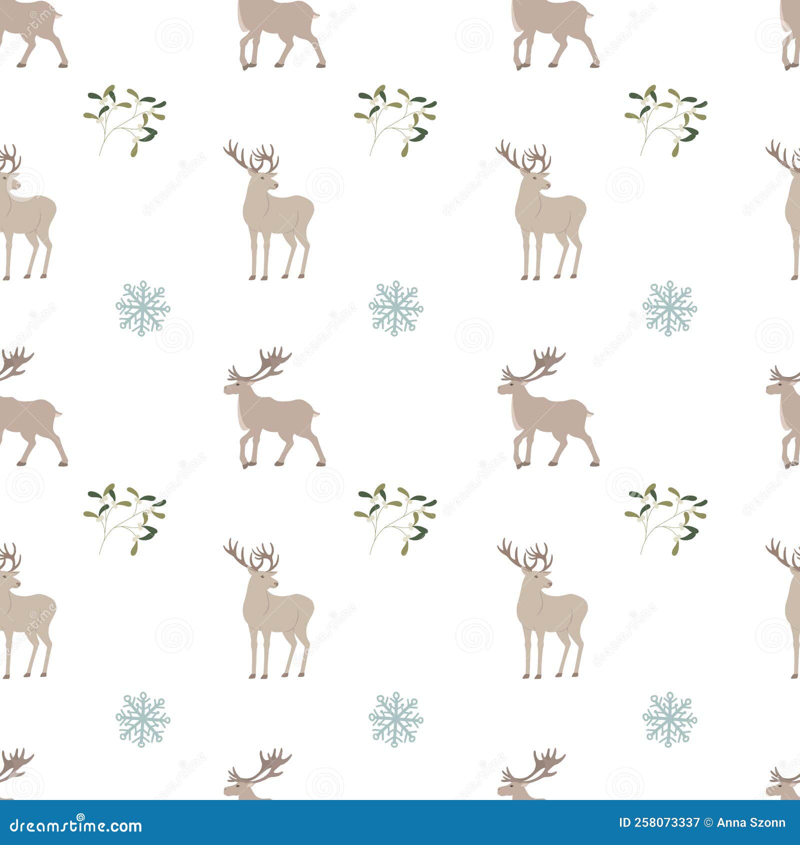 Christmas Seamless Pattern with White Background. Stock Illustration ...