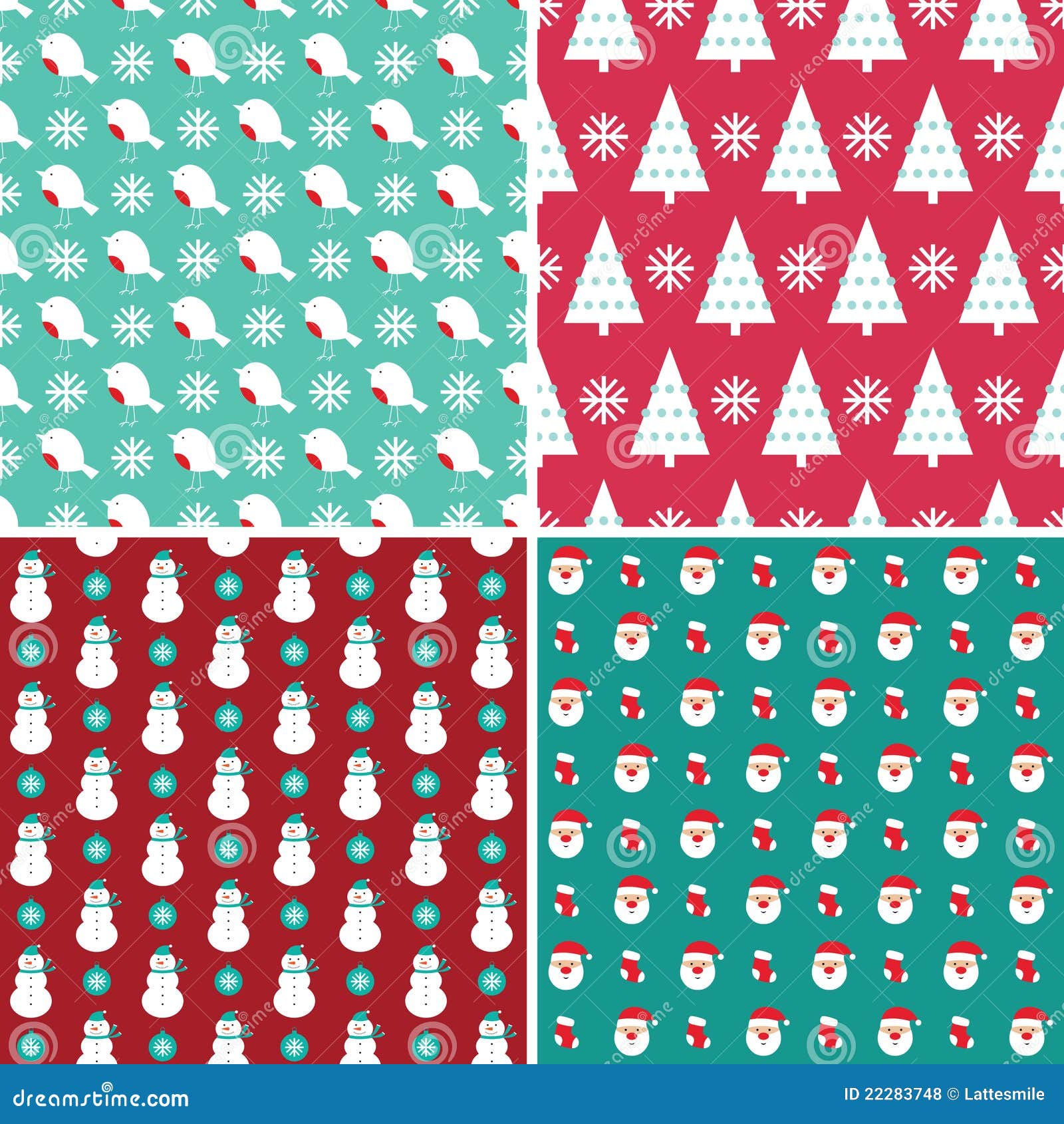 Christmas Seamless Patterns Stock Vector - Illustration of xmas ...