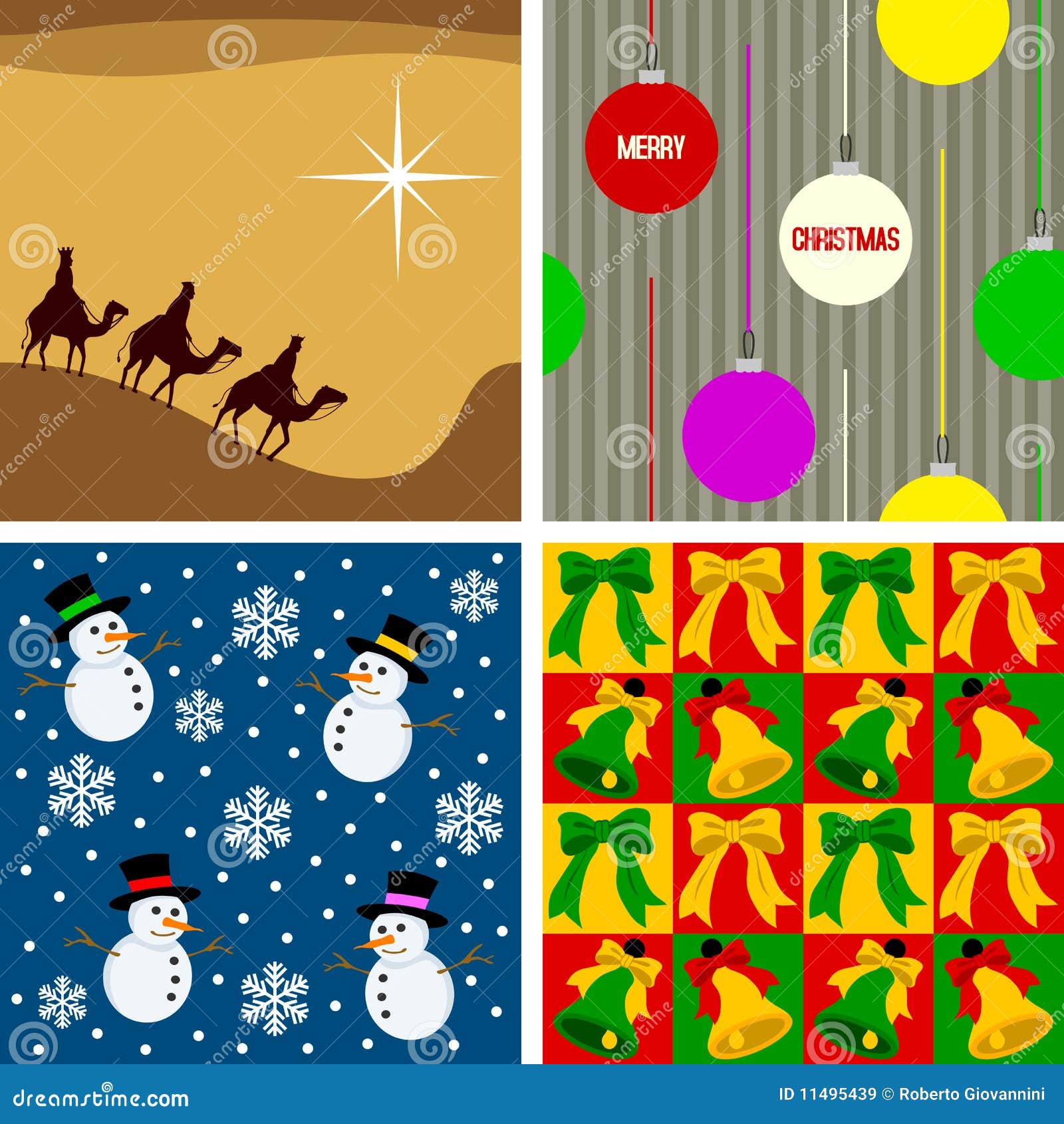 Christmas Seamless Tiles [2] Stock Vector - Illustration of kings ...