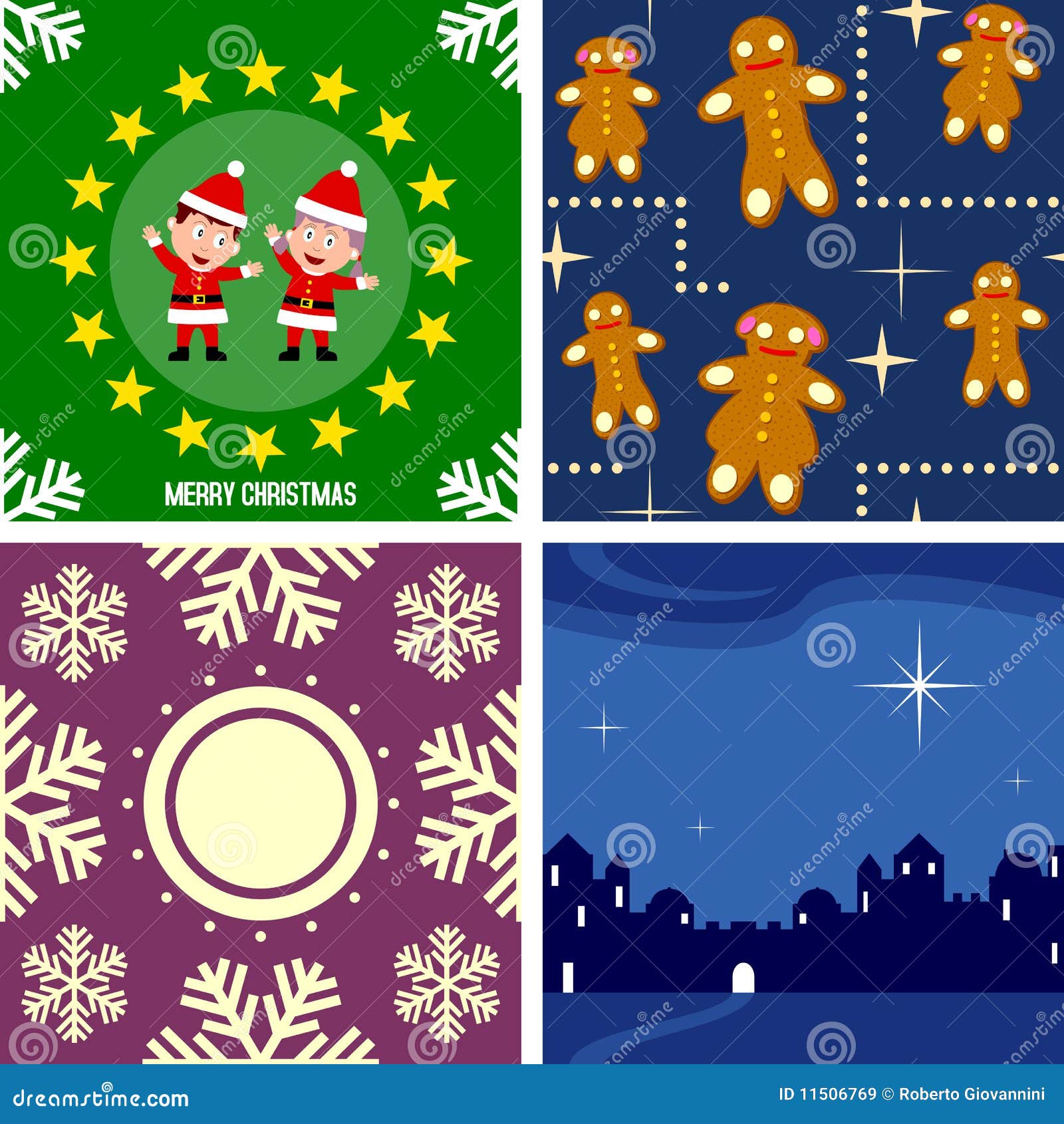 Christmas Seamless Tiles [4] Stock Vector - Illustration of celebrate ...