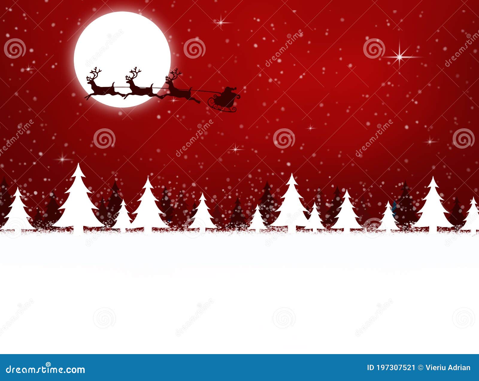 Christmas , Tree Season December , Red Background Stock Illustration ...