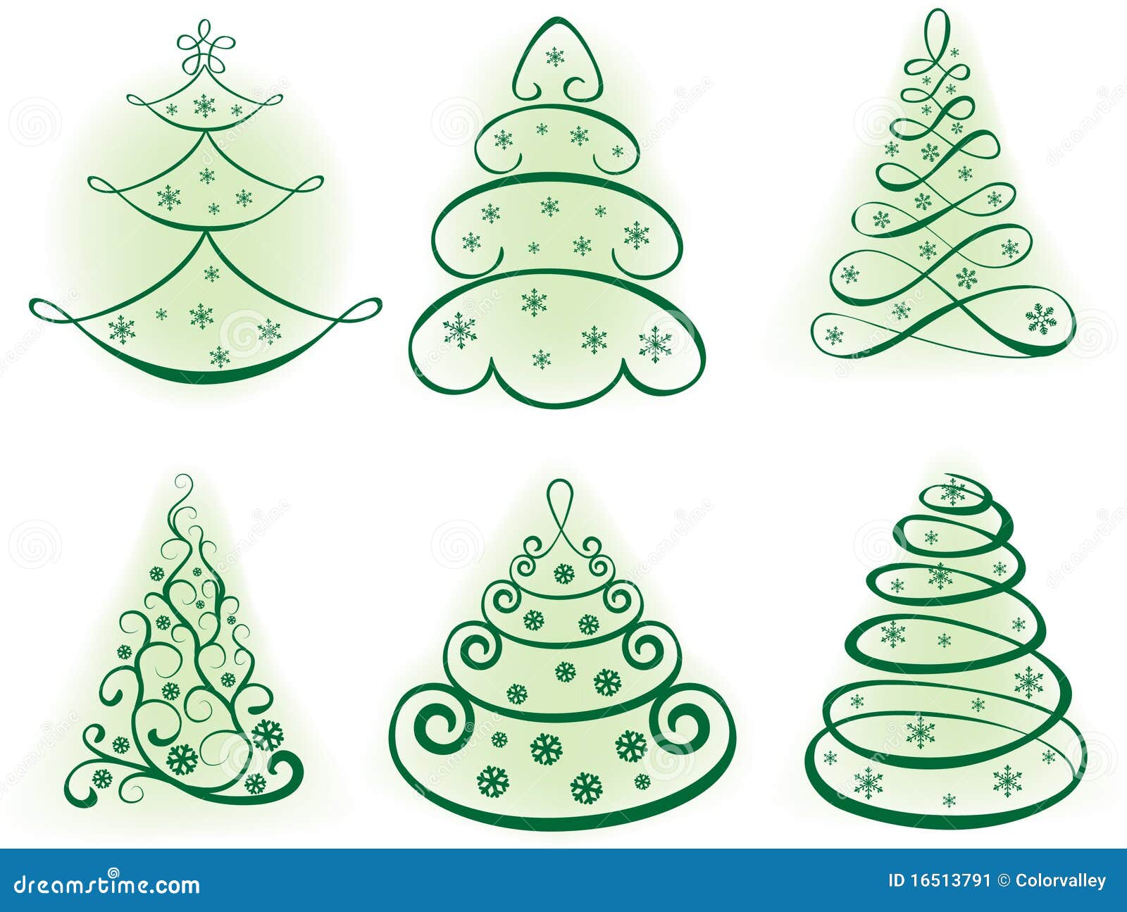 Christmas Set Tree. Elements for Design Stock Vector - Illustration of ...