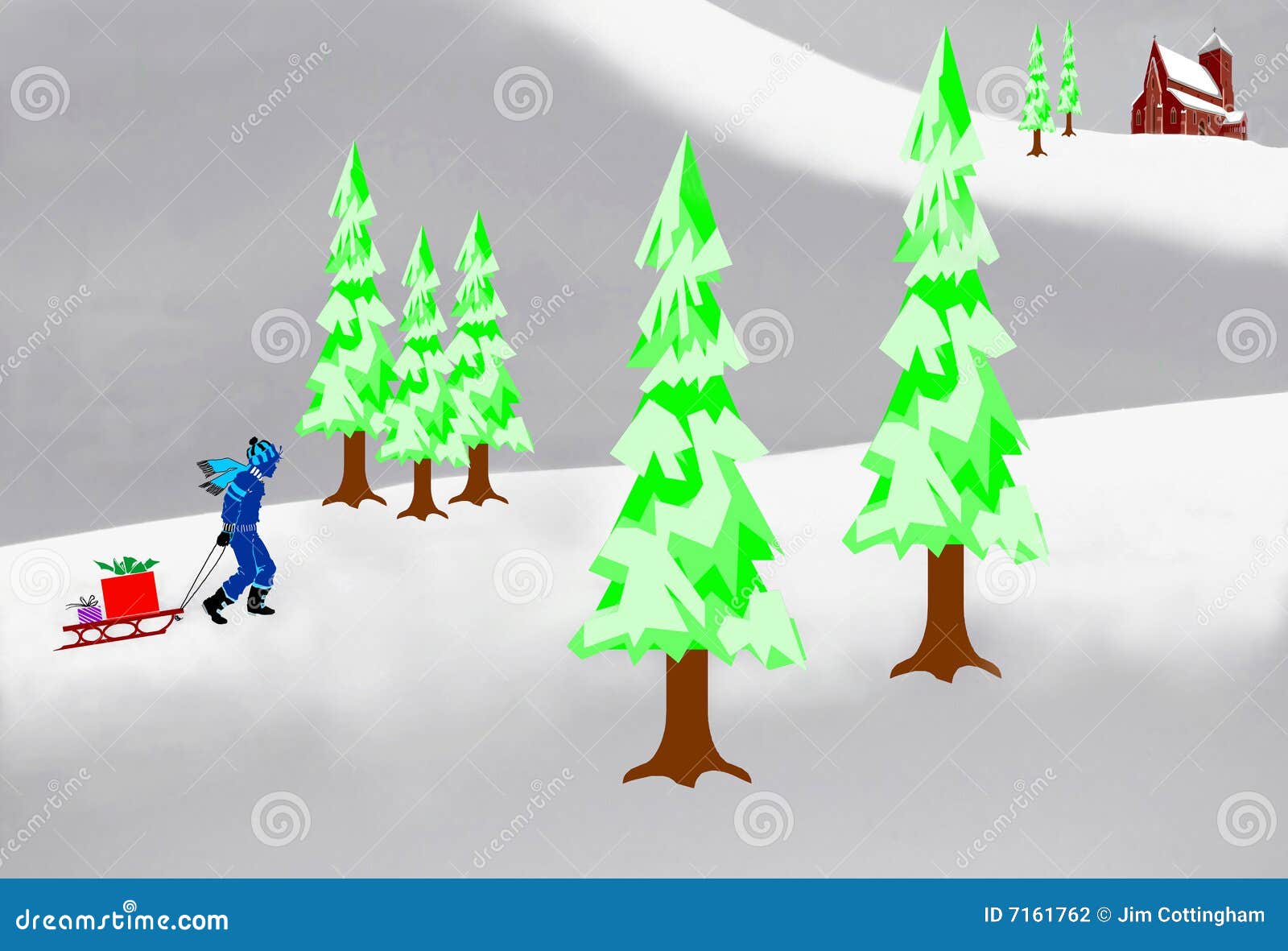 Christmas Sharing stock illustration. Illustration of presents - 7161762