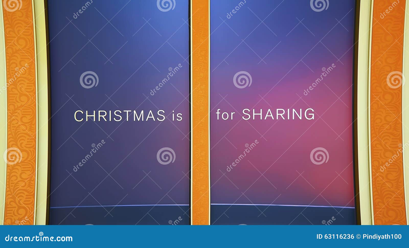 Christmas is for sharing stock illustration. Illustration of message ...