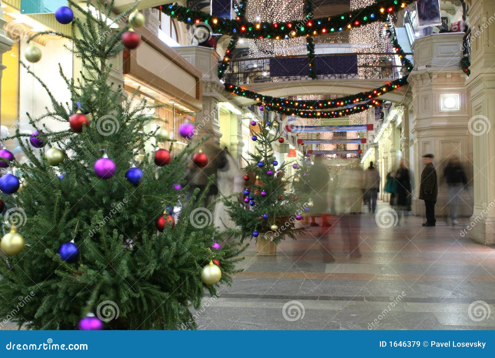 Christmas shop stock image. Image of moscow, garland, floor - 1646379