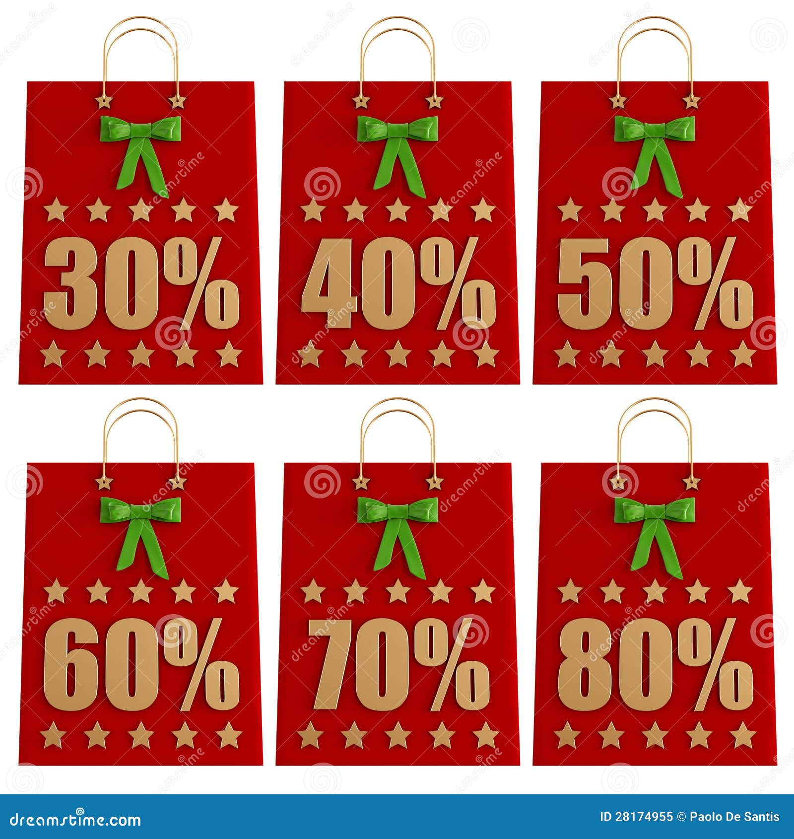 Christmas Shopping Bags with Discounts Stock Illustration ...